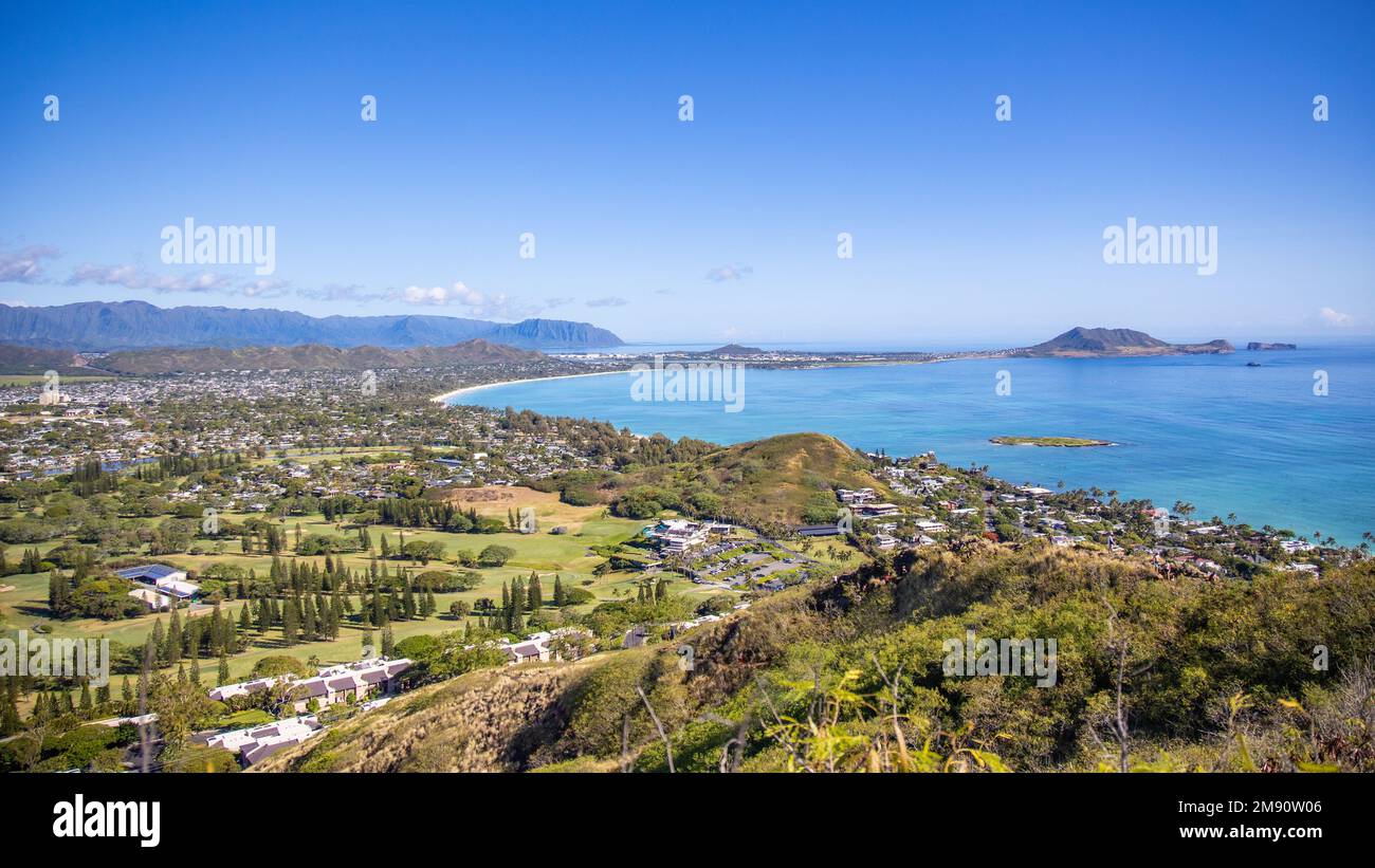 Aerial view of hawaii islands hi-res stock photography and images - Alamy