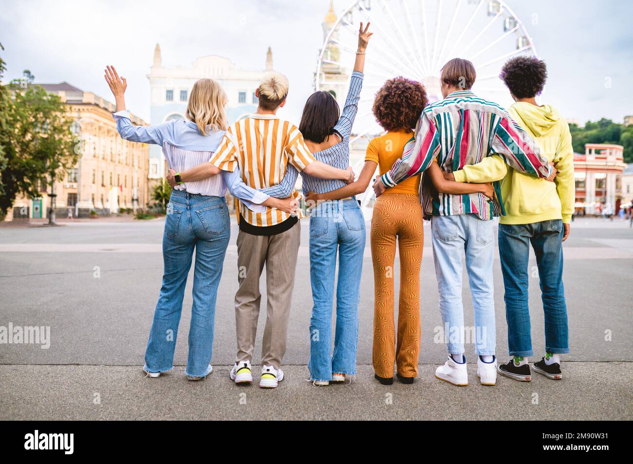 Multiracial young people together meeting and social gathering - Group ...