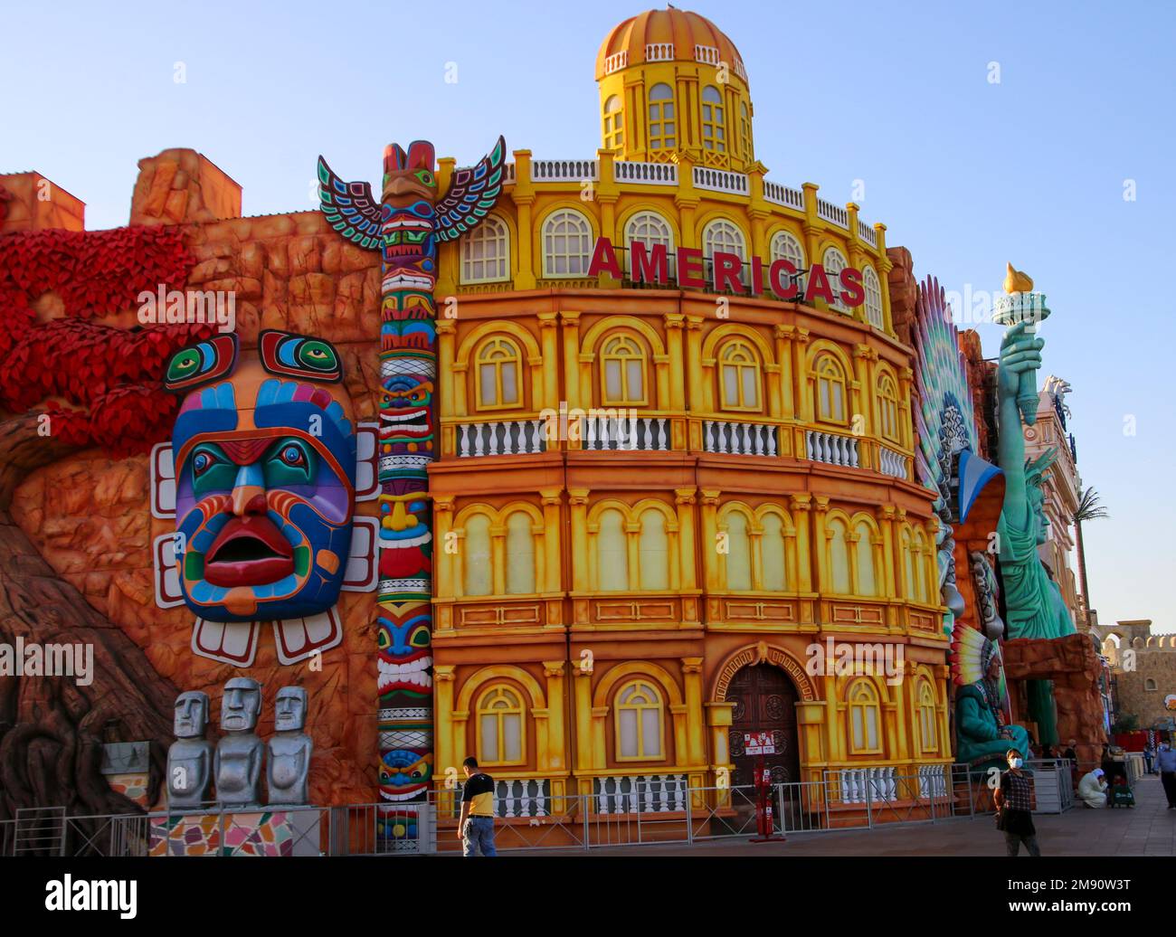 The Americas Pavilion Global Village Dubai, UAE Stock Photo - Alamy