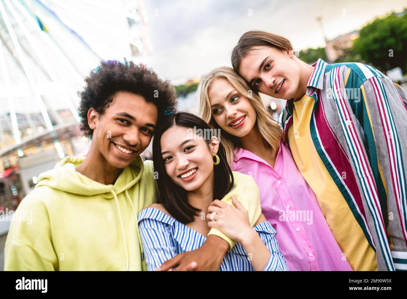 Multiracial young people together meeting and social gathering - Group ...