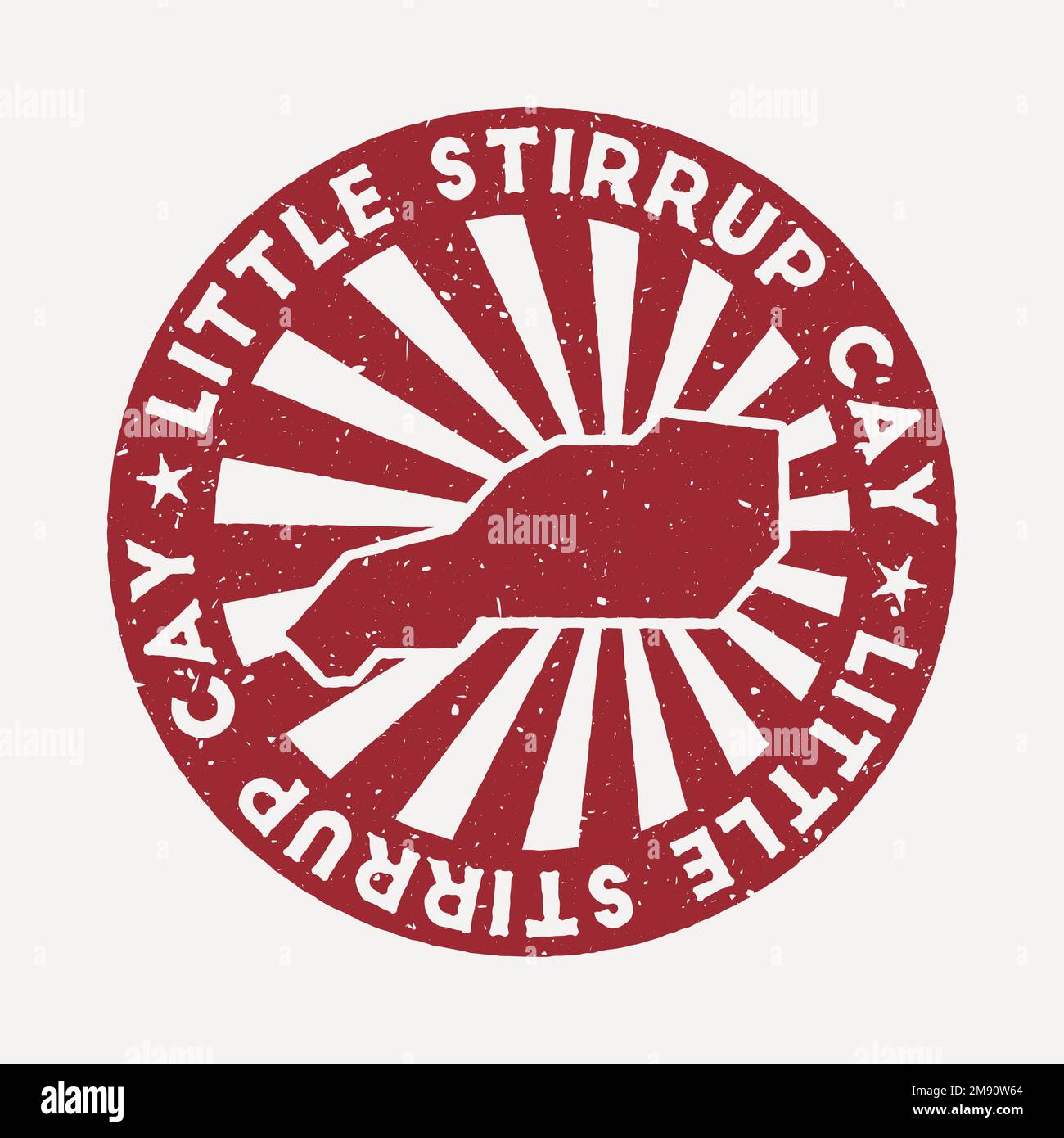 Little Stirrup Cay stamp. Travel red rubber stamp with the map of the ...