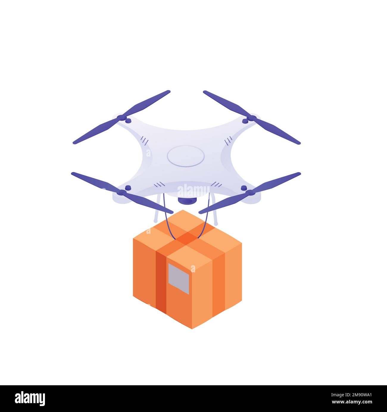 White drone delivers cargo box hi-res stock photography and images - Alamy