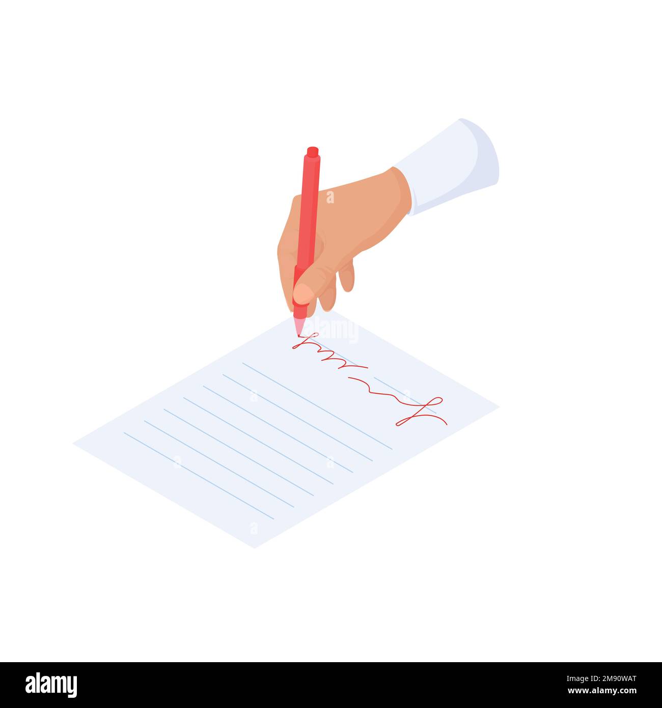 Hand signs document. Partnership profitable business agreement Stock ...