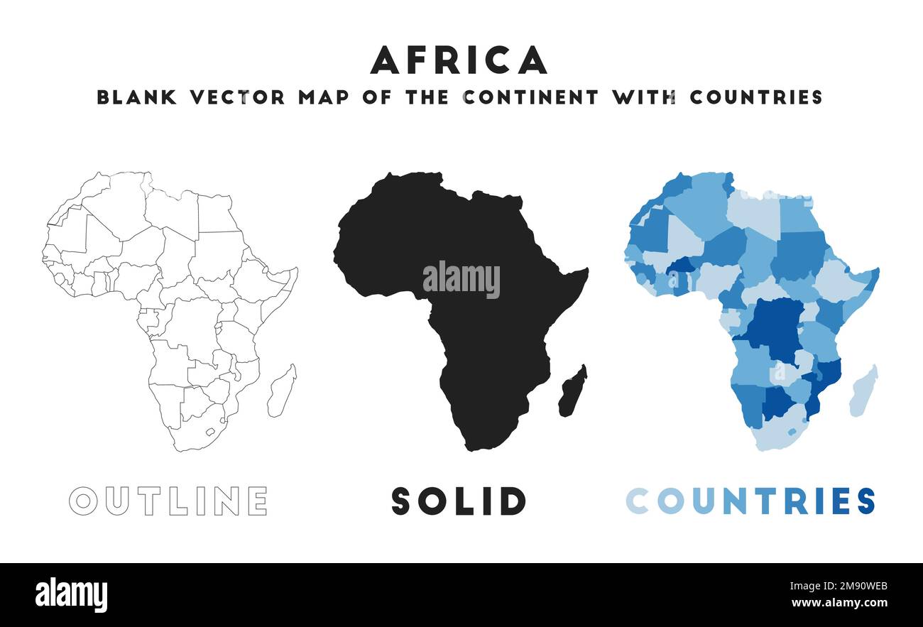 Africa map. Borders of Africa for your infographic. Vector continent ...