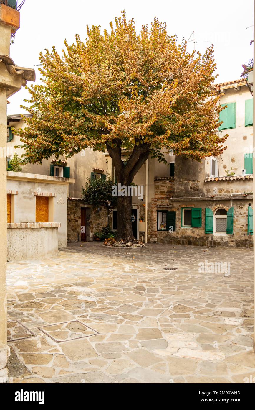 View of a small square in Grado, Friuli Venezia Giulia, Italy Stock ...