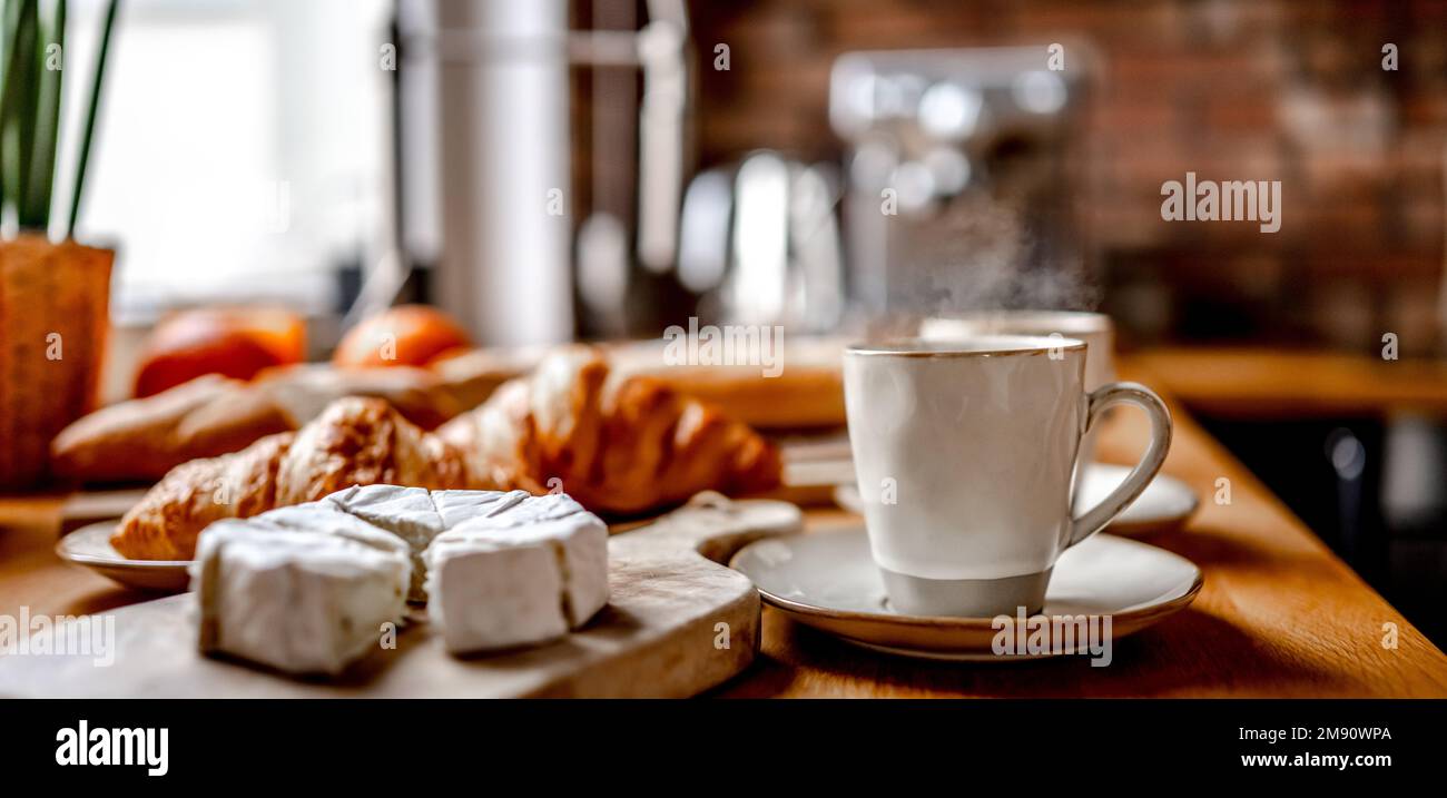 Cup coffee milk butter hi-res stock photography and images - Alamy