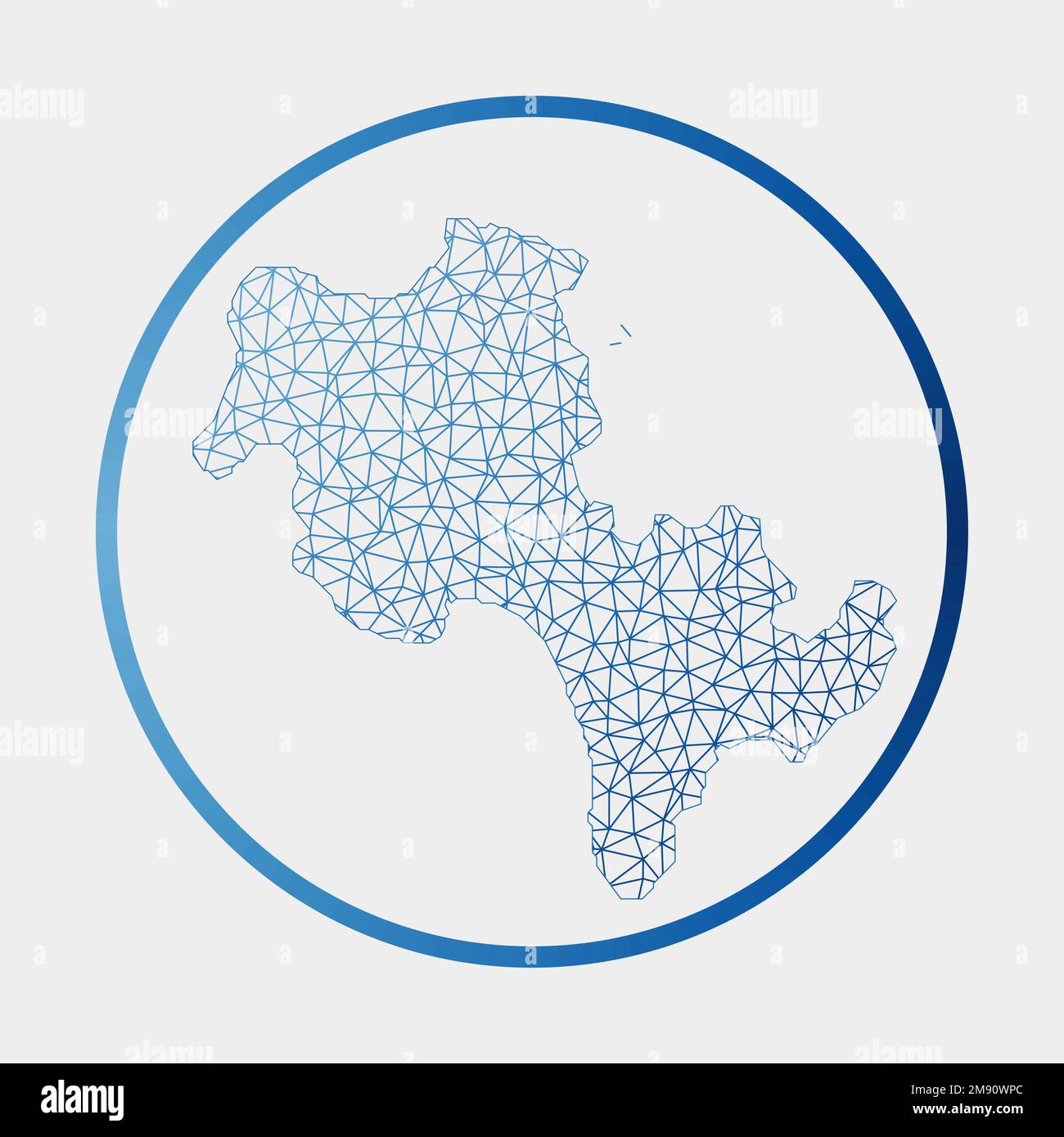 Koh Rong icon. Network map of the island. Round Koh Rong sign with ...