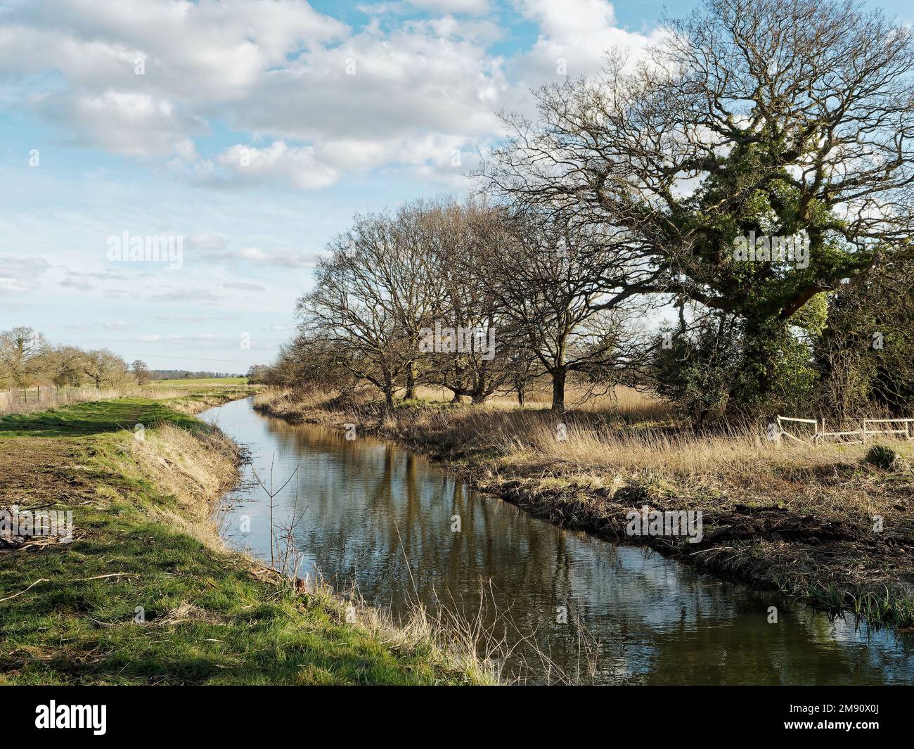 Restored section of the North Walsham and Dilham Canal between Bacton ...