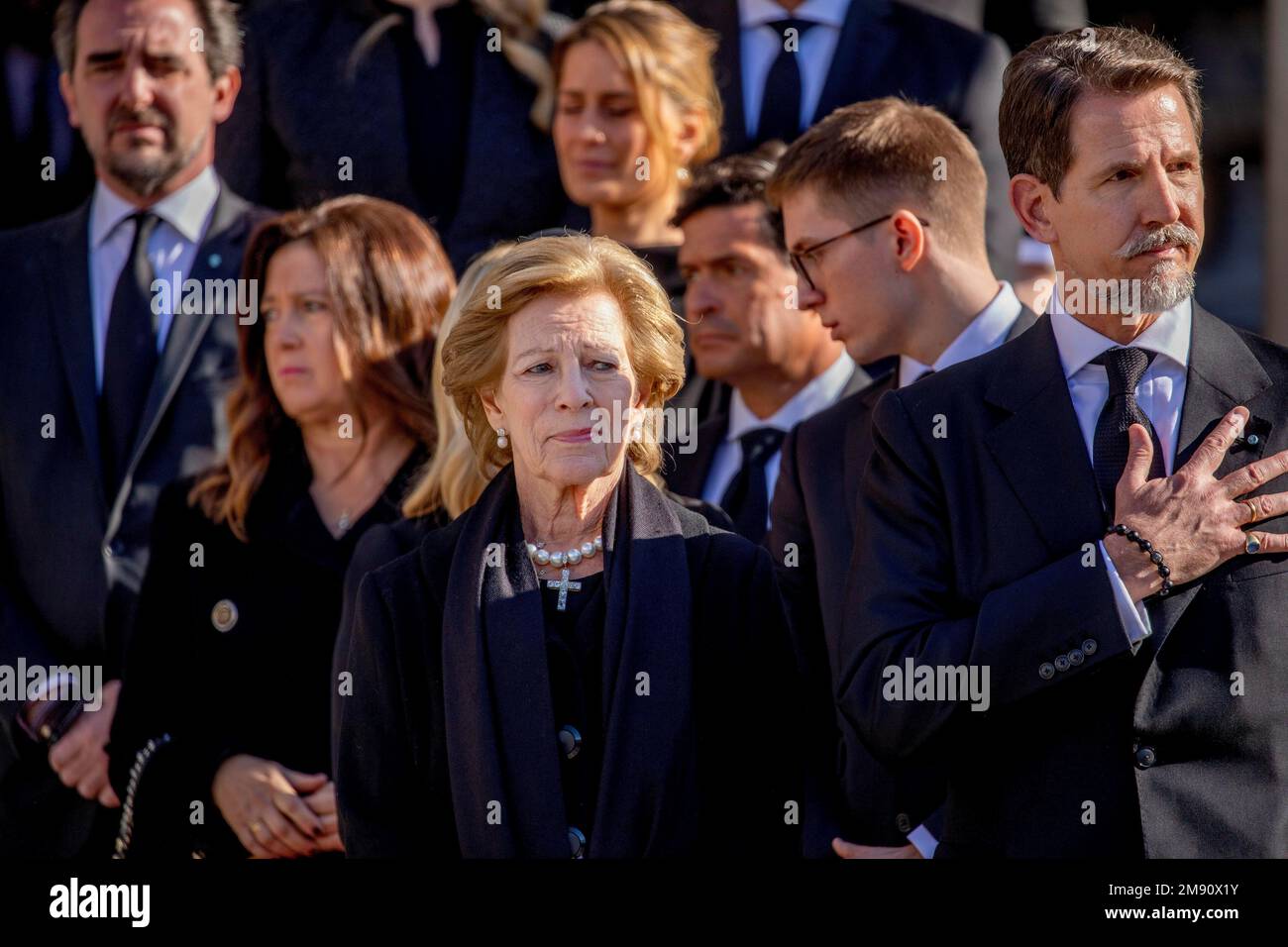 Queen Anne-Marie and Crown Prince Pavlos of Greece leave at the ...
