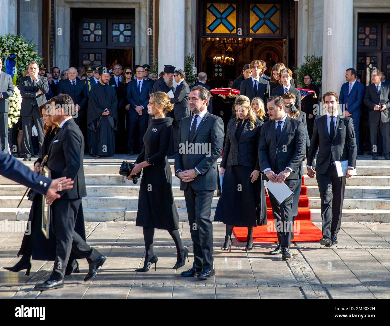 Prince Nikolas and Princess Tatiana, Prince Philippos and Princess Nina ...