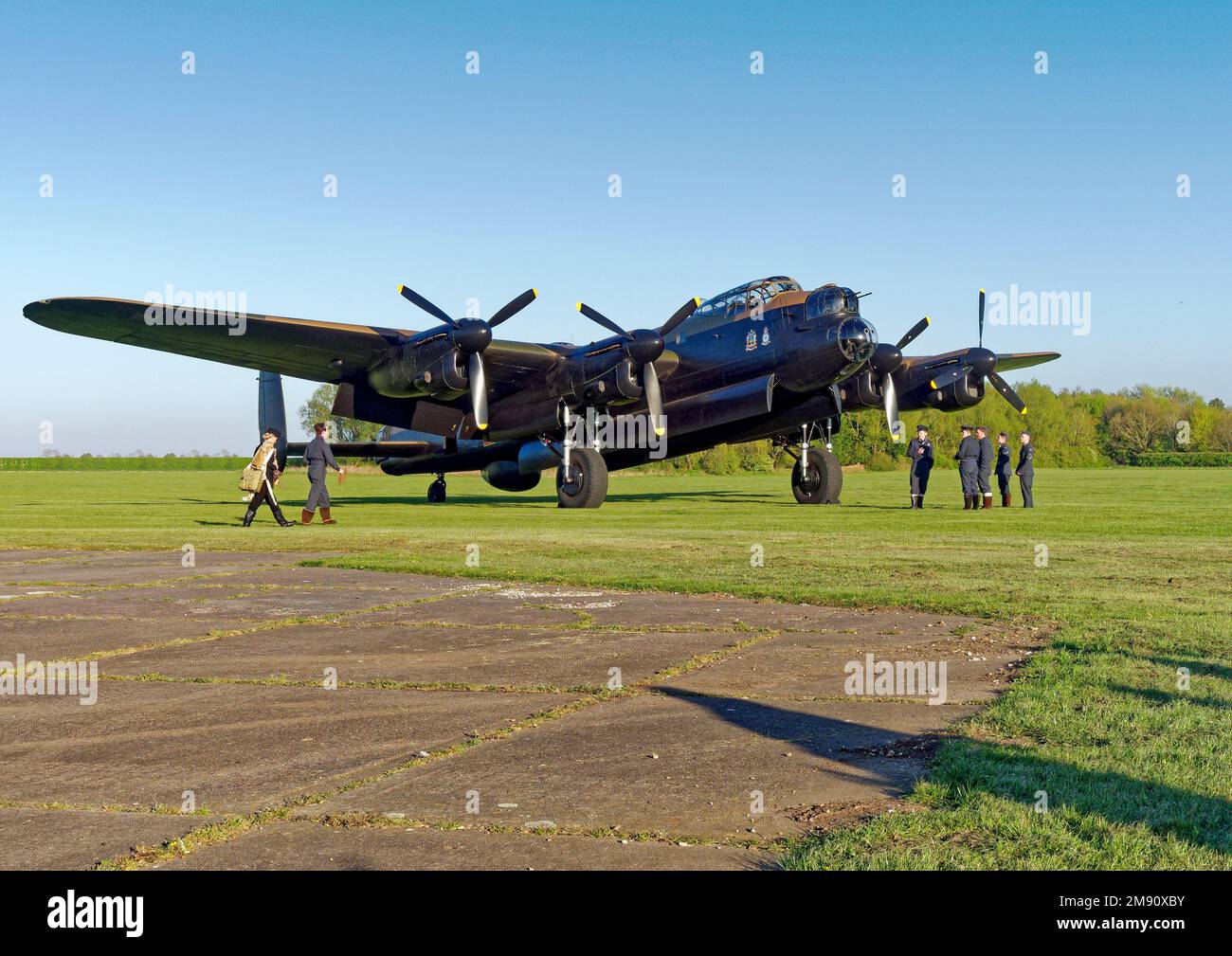 AVRO Lancaster bomber 'Just Jane', under restoration at Lincolnshire ...