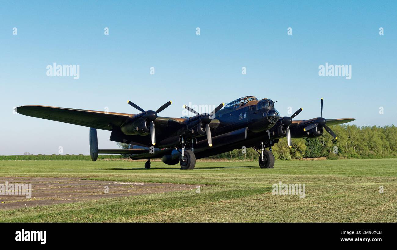 AVRO Lancaster bomber 'Just Jane', under restoration at Lincolnshire ...