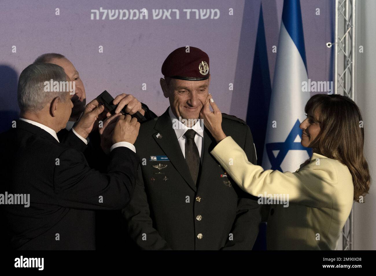 Jerusalem, Israel. 16th Jan, 2023. Sharon Halevi, right, caresses her ...