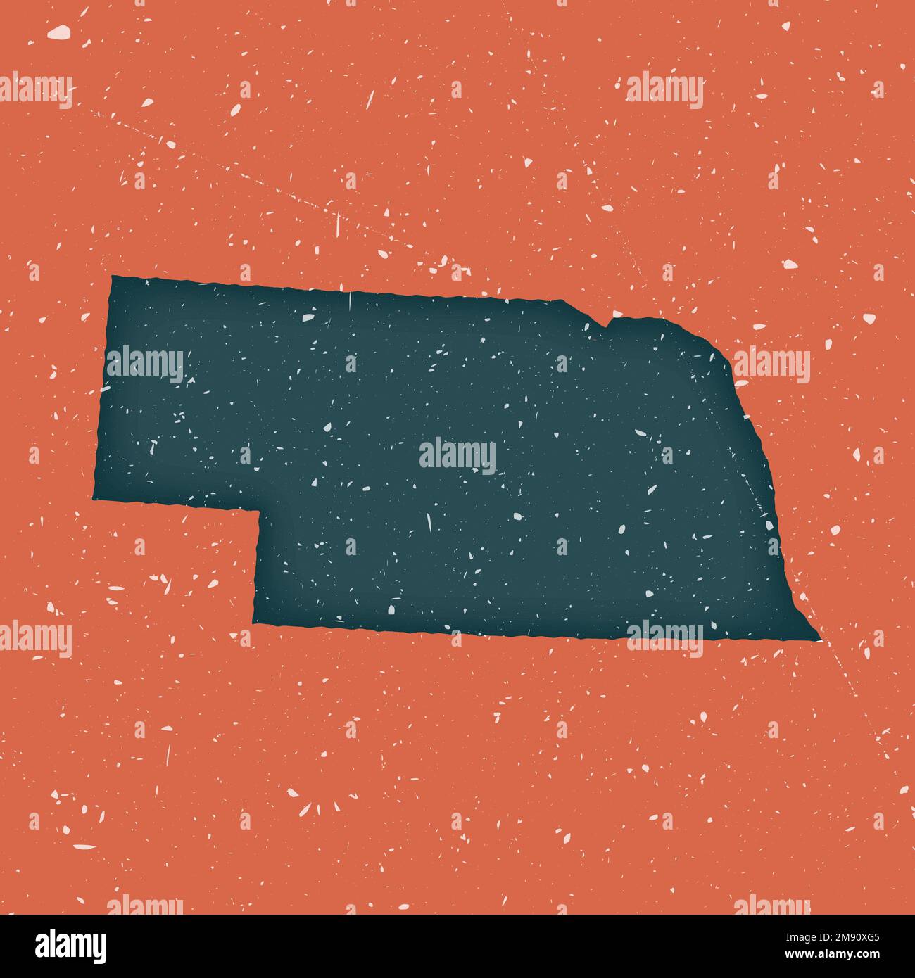 Nebraska vintage map. Grunge map of the US state with distressed ...