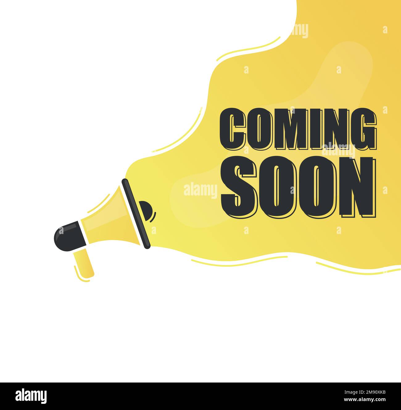 Coming soon loudspeaker Stock Vector Images - Alamy