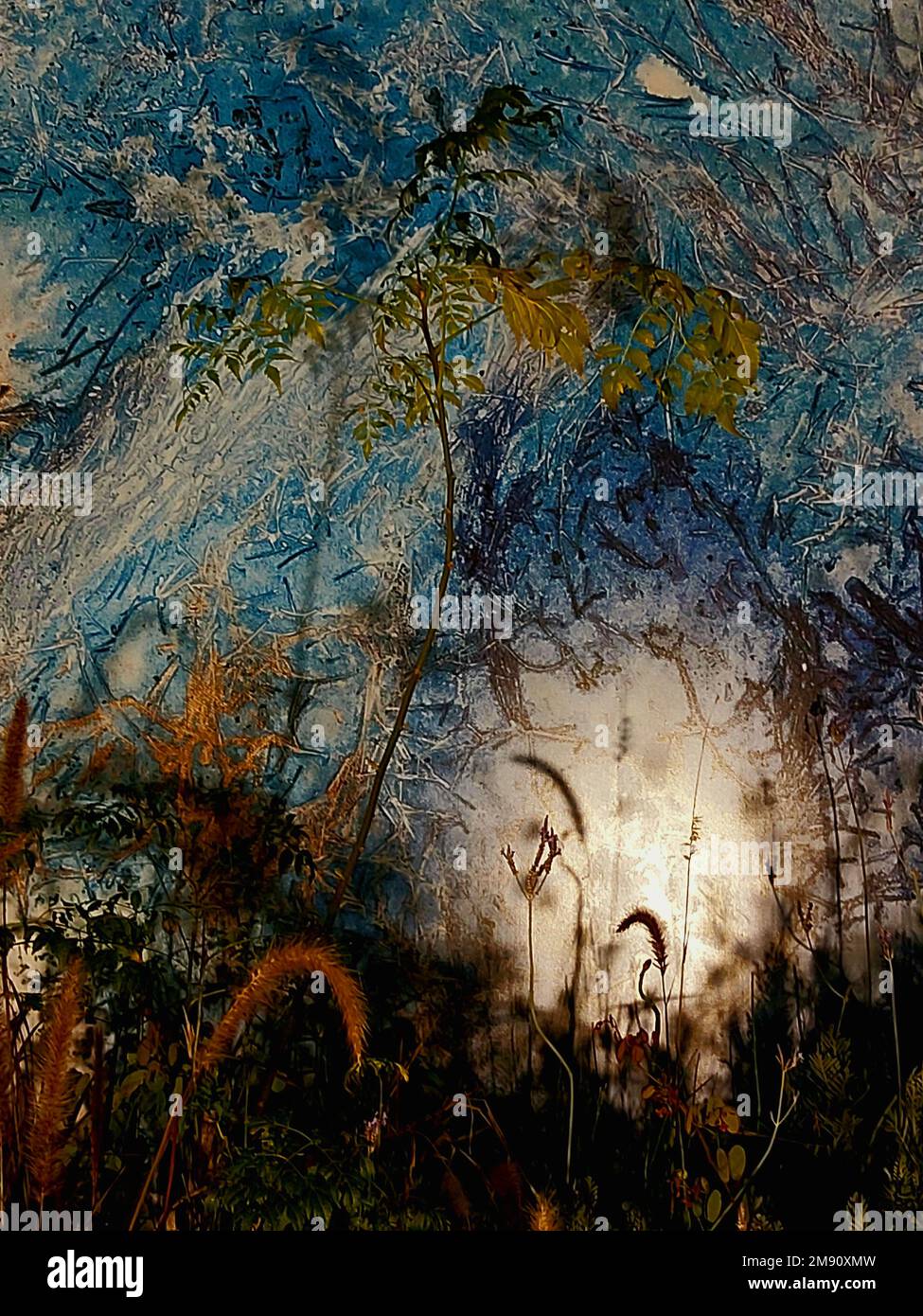 Abstract Artwork still life with flowers Stock Photo - Alamy