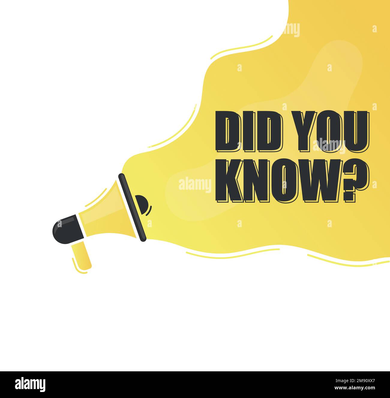 Did you know. Megaphone alert message. Special offer sign. Advertising ...