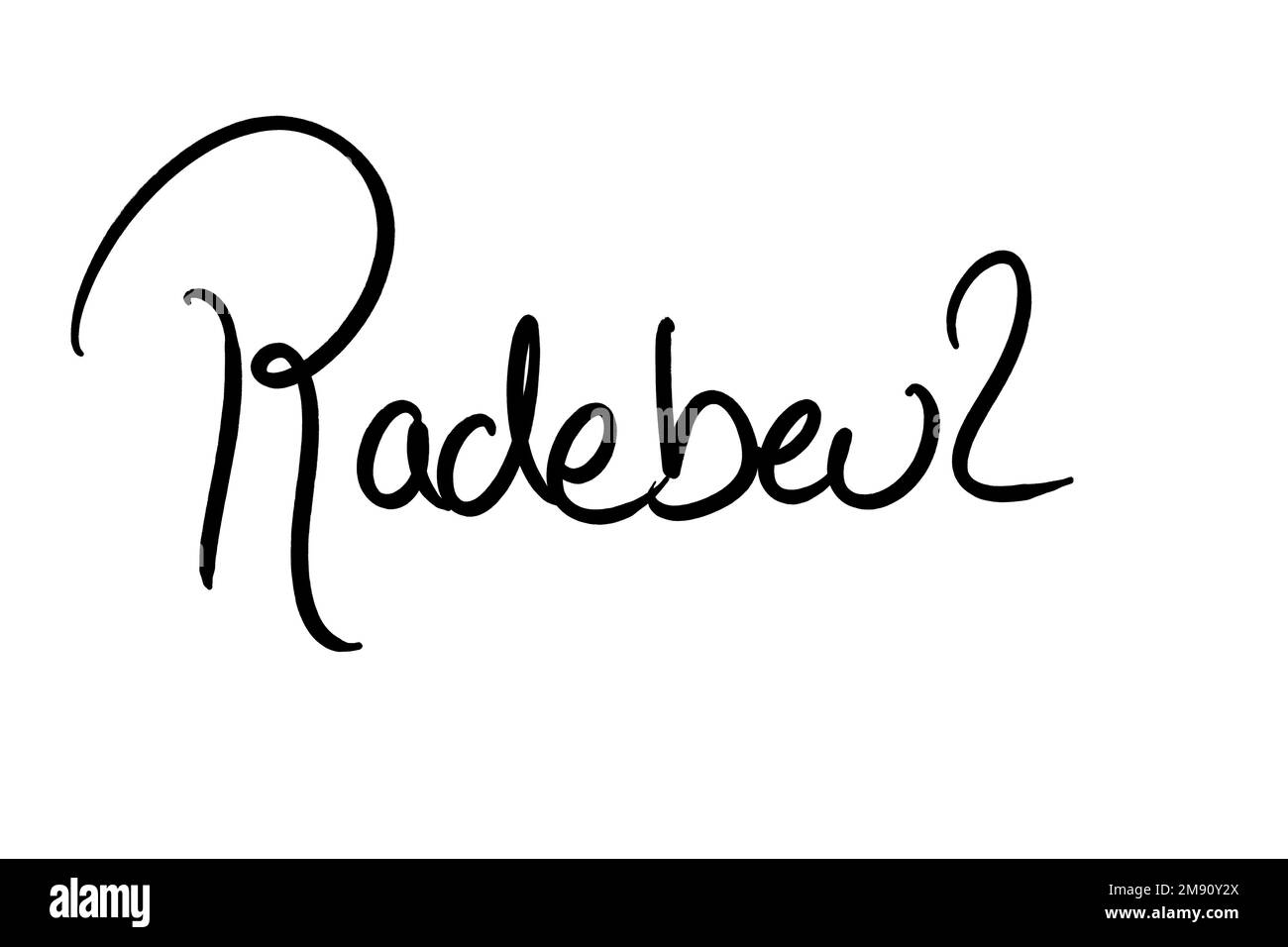 City name handwritten black on white Stock Photo - Alamy