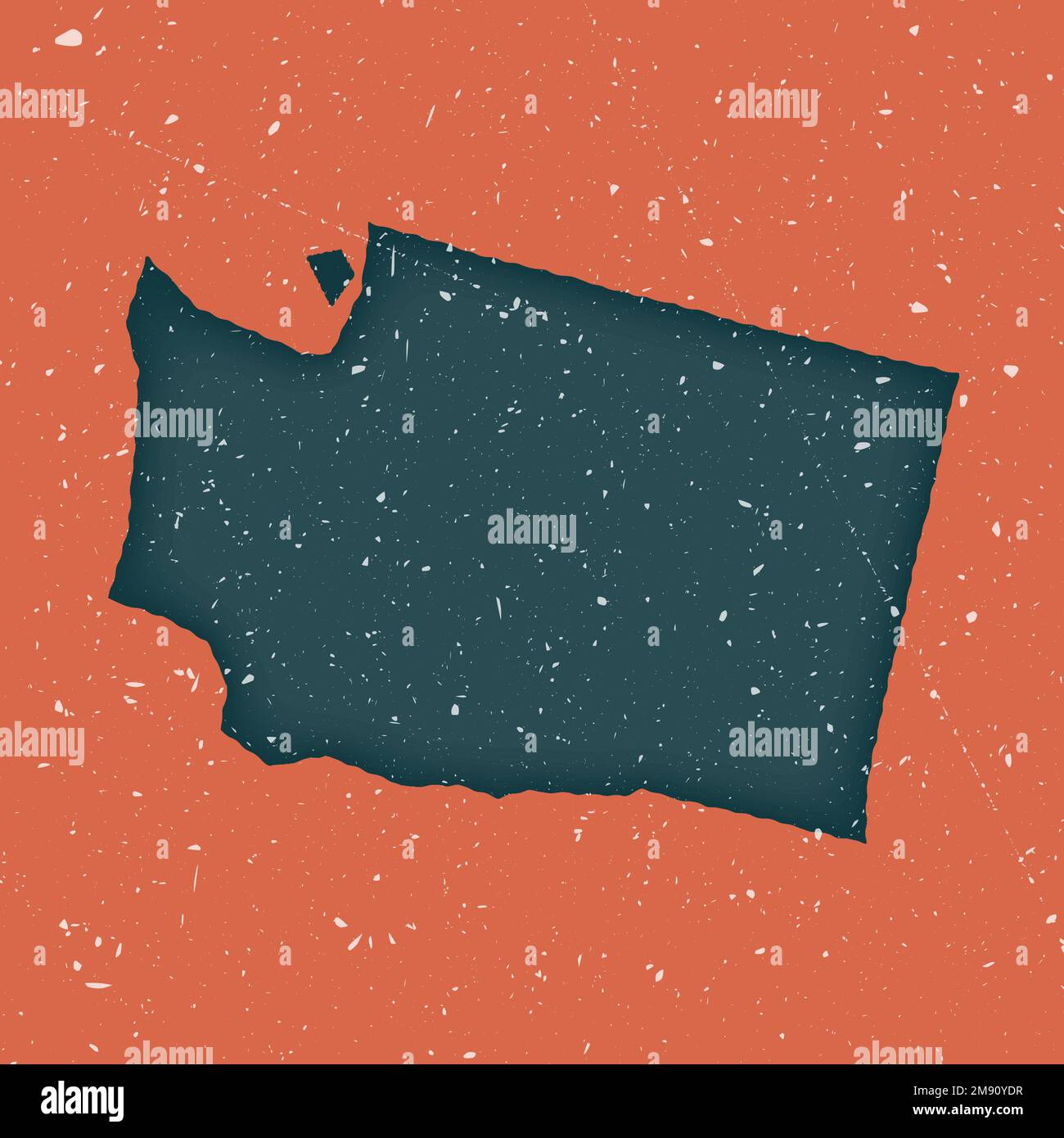 Washington vintage map. Grunge map of the US state with distressed ...