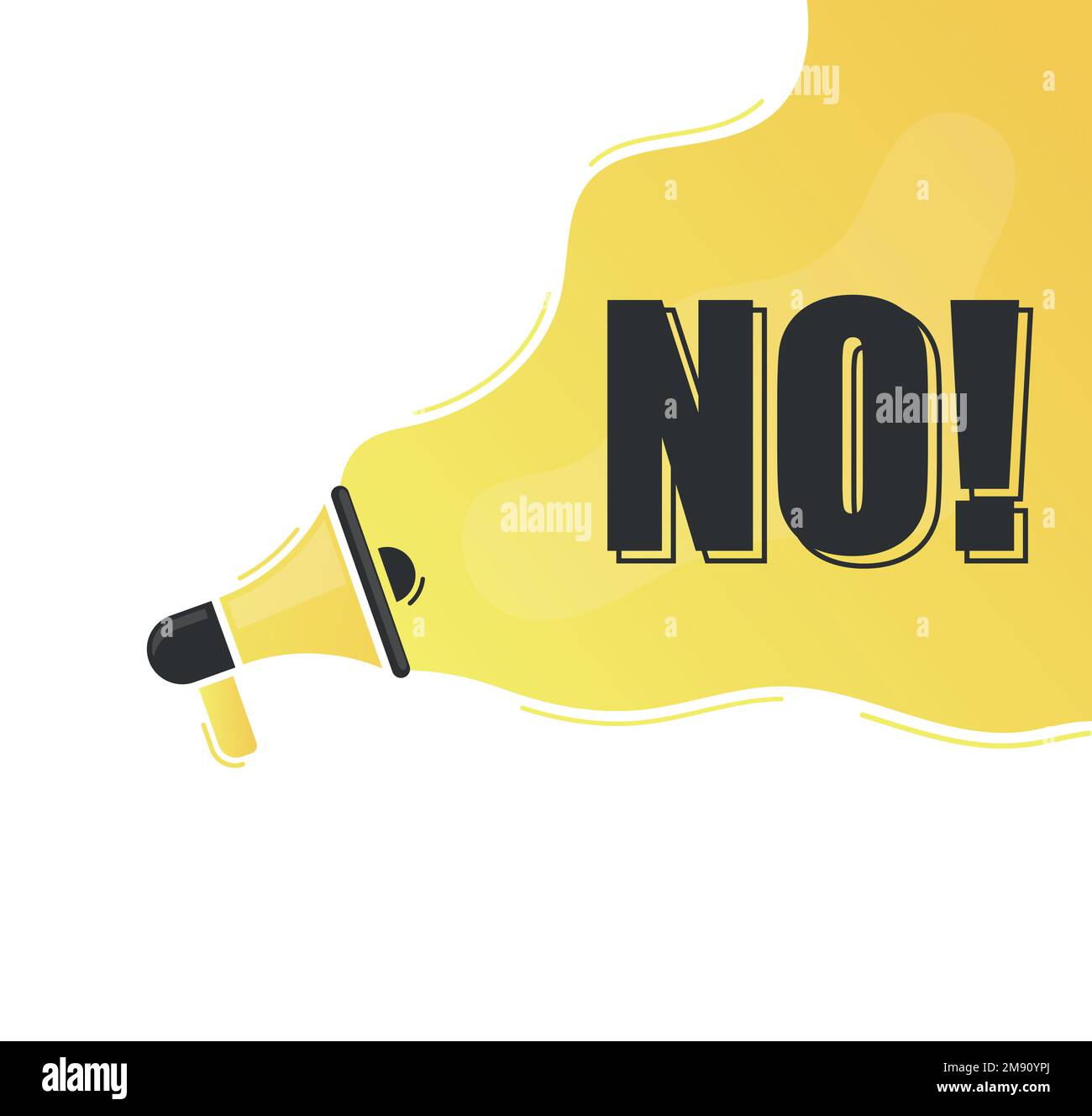 No. Megaphone alert message. Special offer sign. Advertising discounts ...