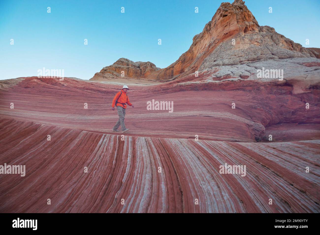 Hike in the Utah mountains. Hiking in unusual natural landscapes ...