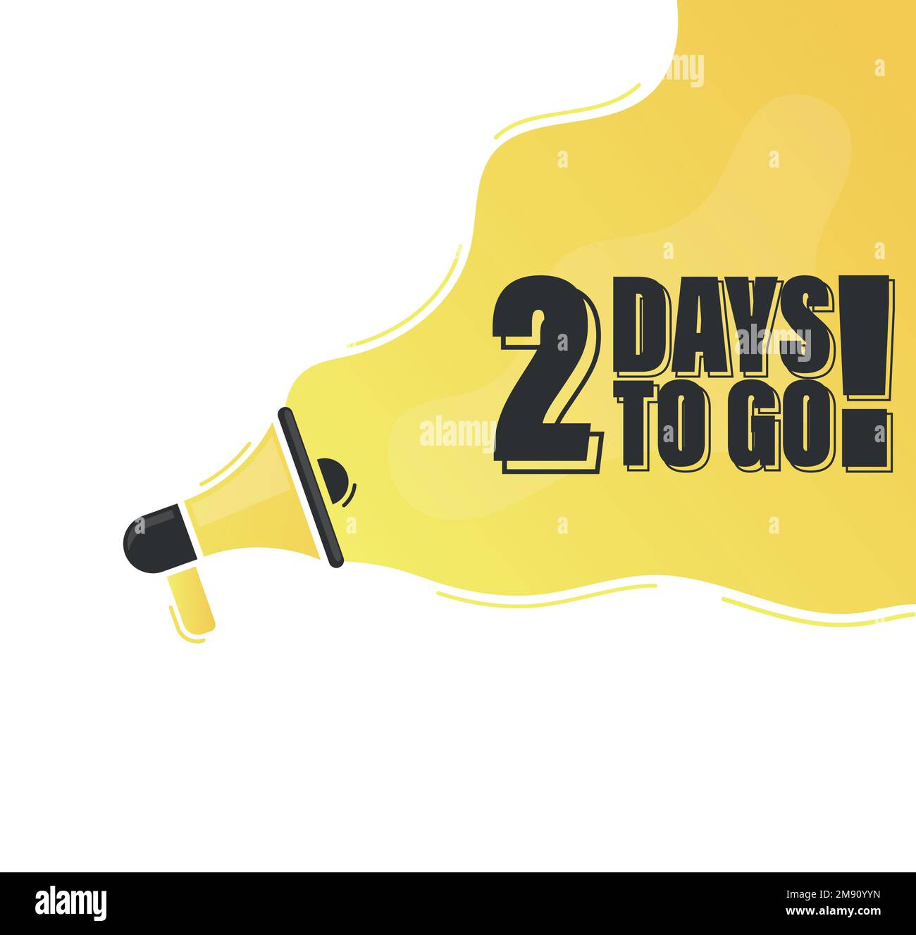Number 2 of days left to go. Badge with, sale, landing page, banner ...