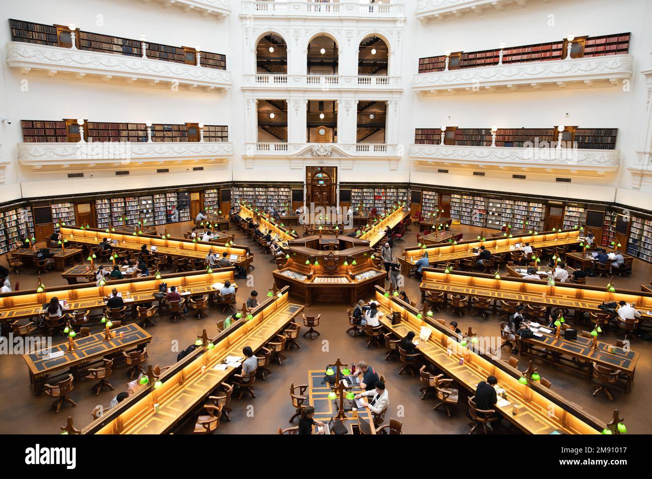 An interior shot of the State Library of Victoria in the City of ...