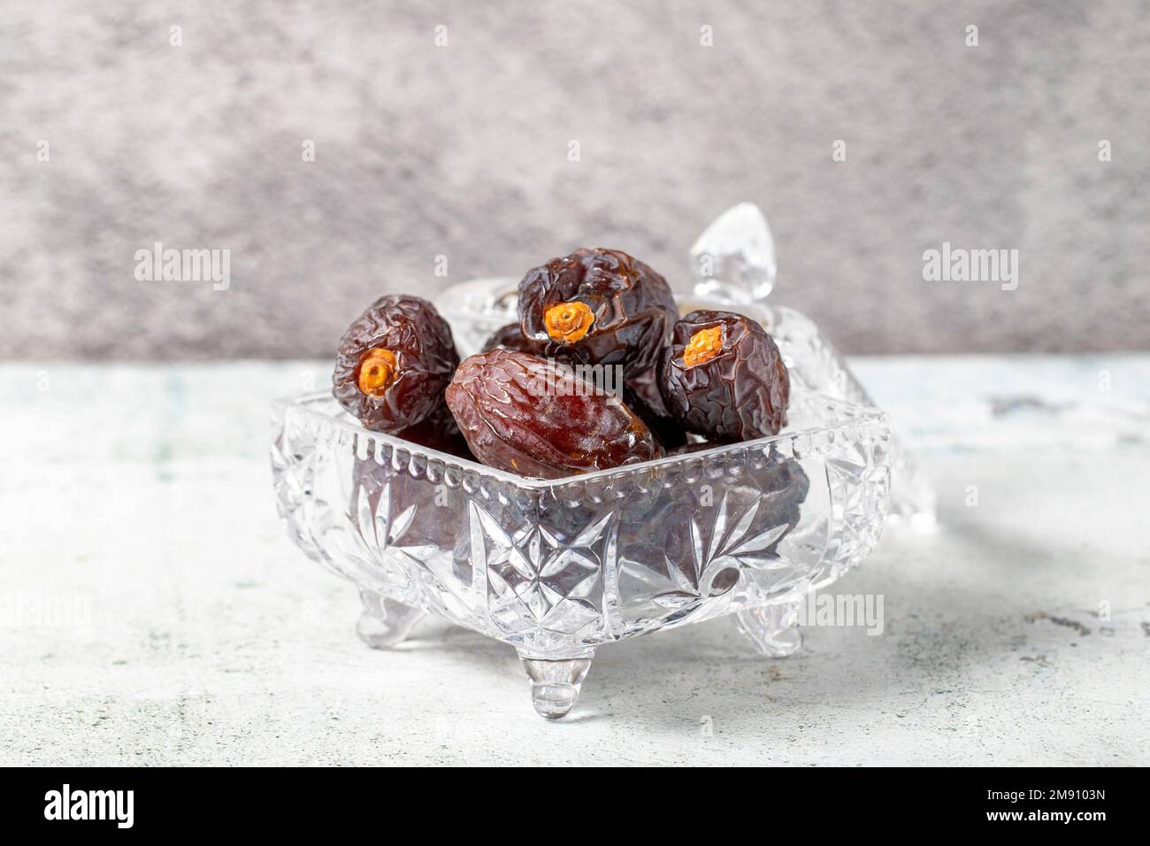 Jerusalem date fruit on stone background. Dried Big date fruit in a ...