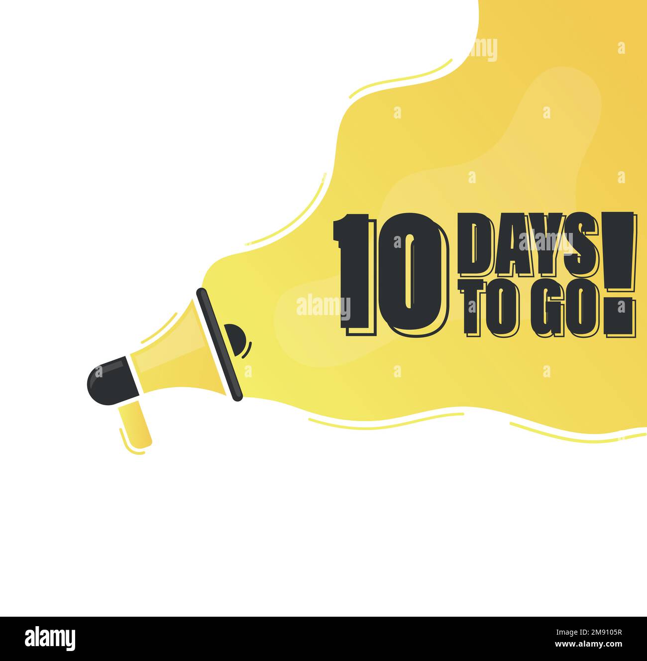 Number 10 of days left to go. Badge with, sale, landing page, banner ...