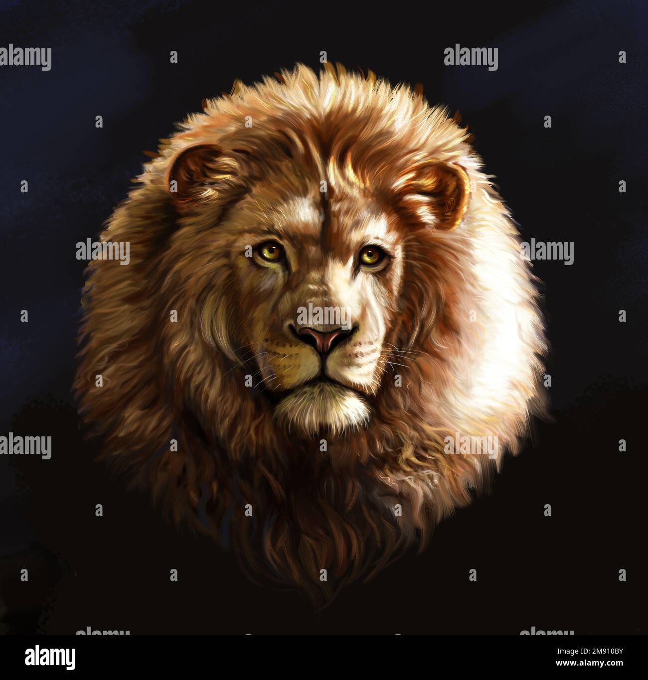 Realistic lion hi-res stock photography and images - Alamy