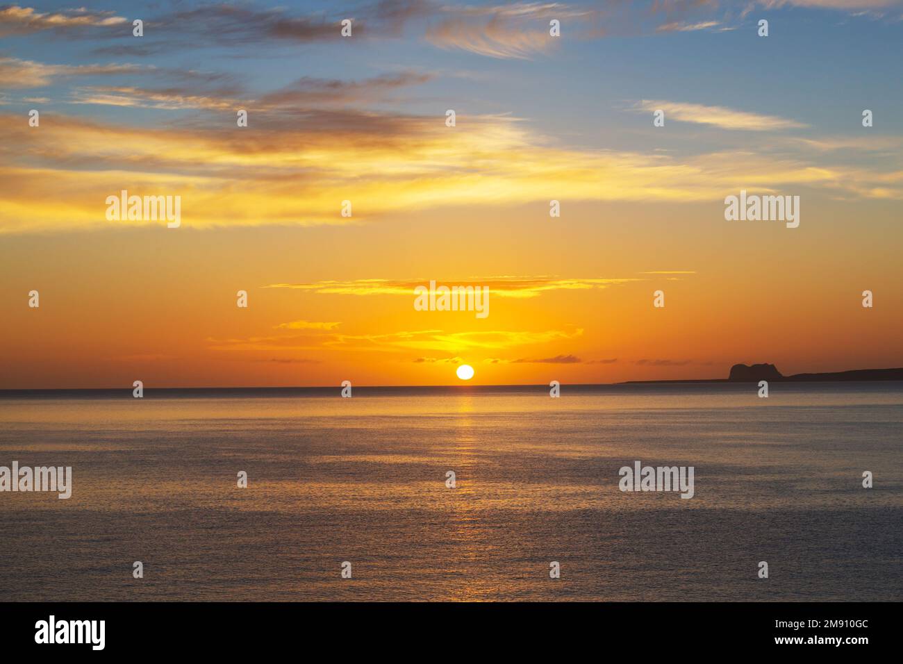 sea sunset for natural background Stock Photo - Alamy