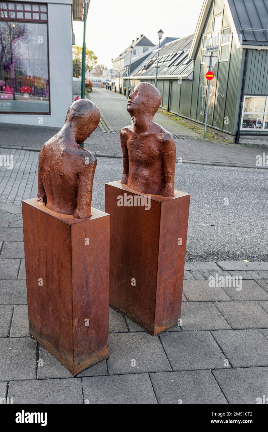 Statue in Reykjavik, Iceland Stock Photo - Alamy