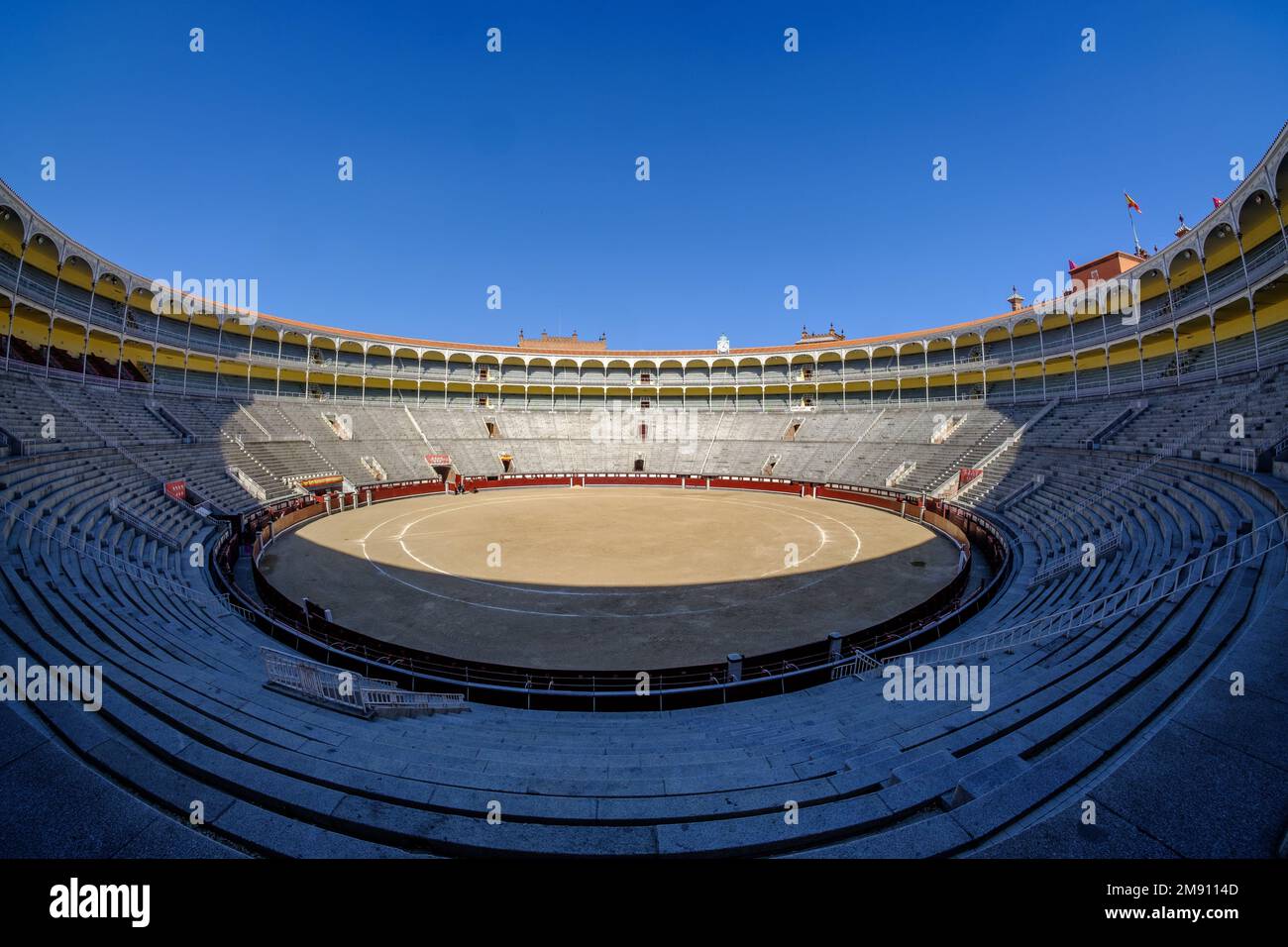 The interior part of the Bullfighting arena in Madrid Stock Photo - Alamy