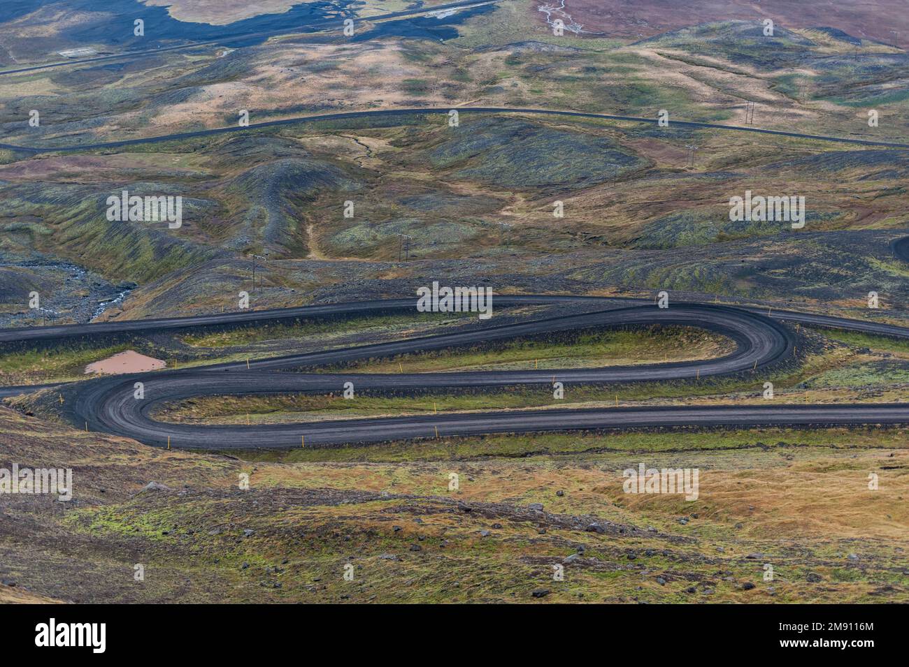Snake Road in Iceland. Landscape Stock Photo - Alamy