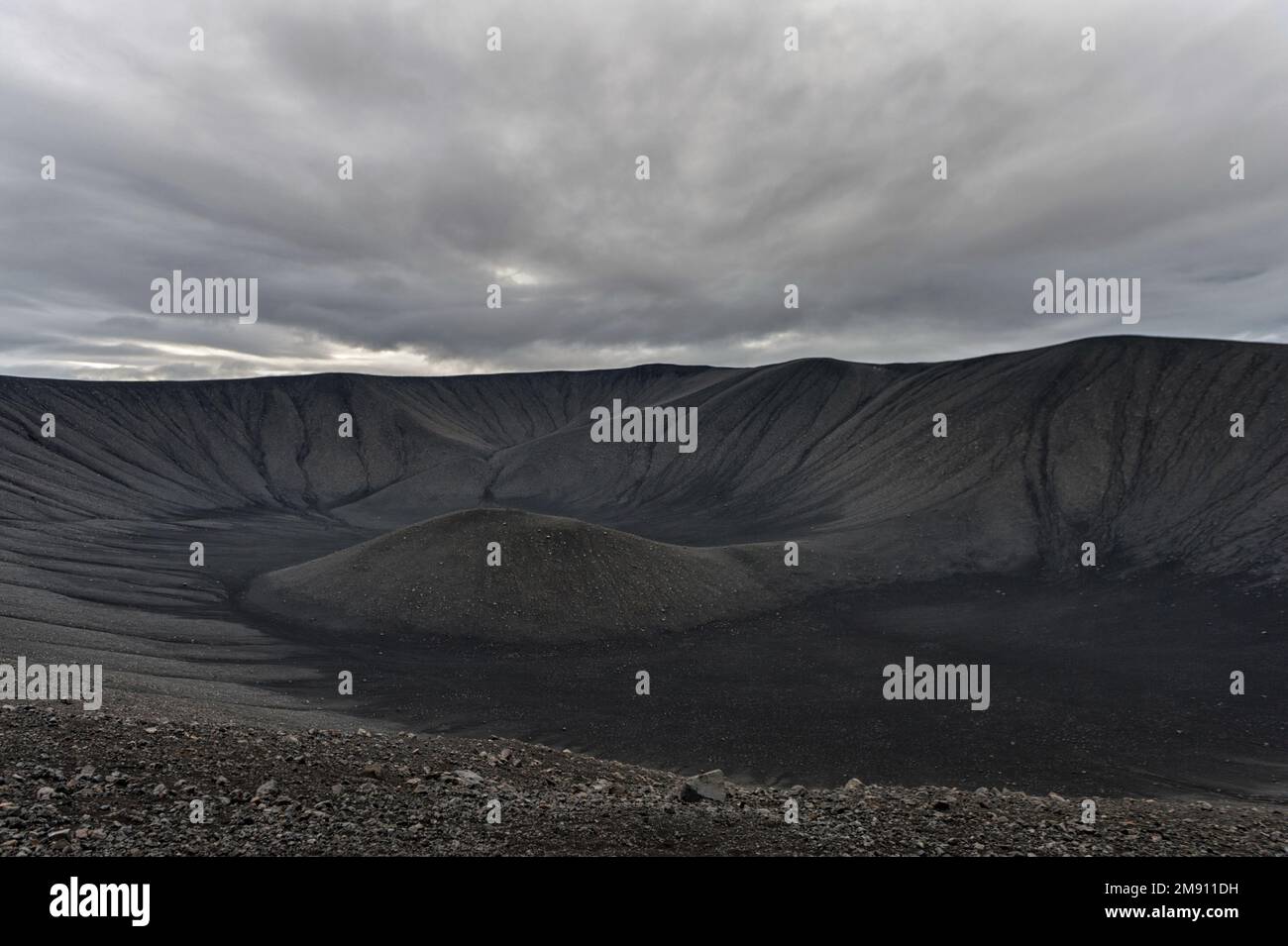 Volcano hverfell hverfjall in the background hi-res stock photography ...