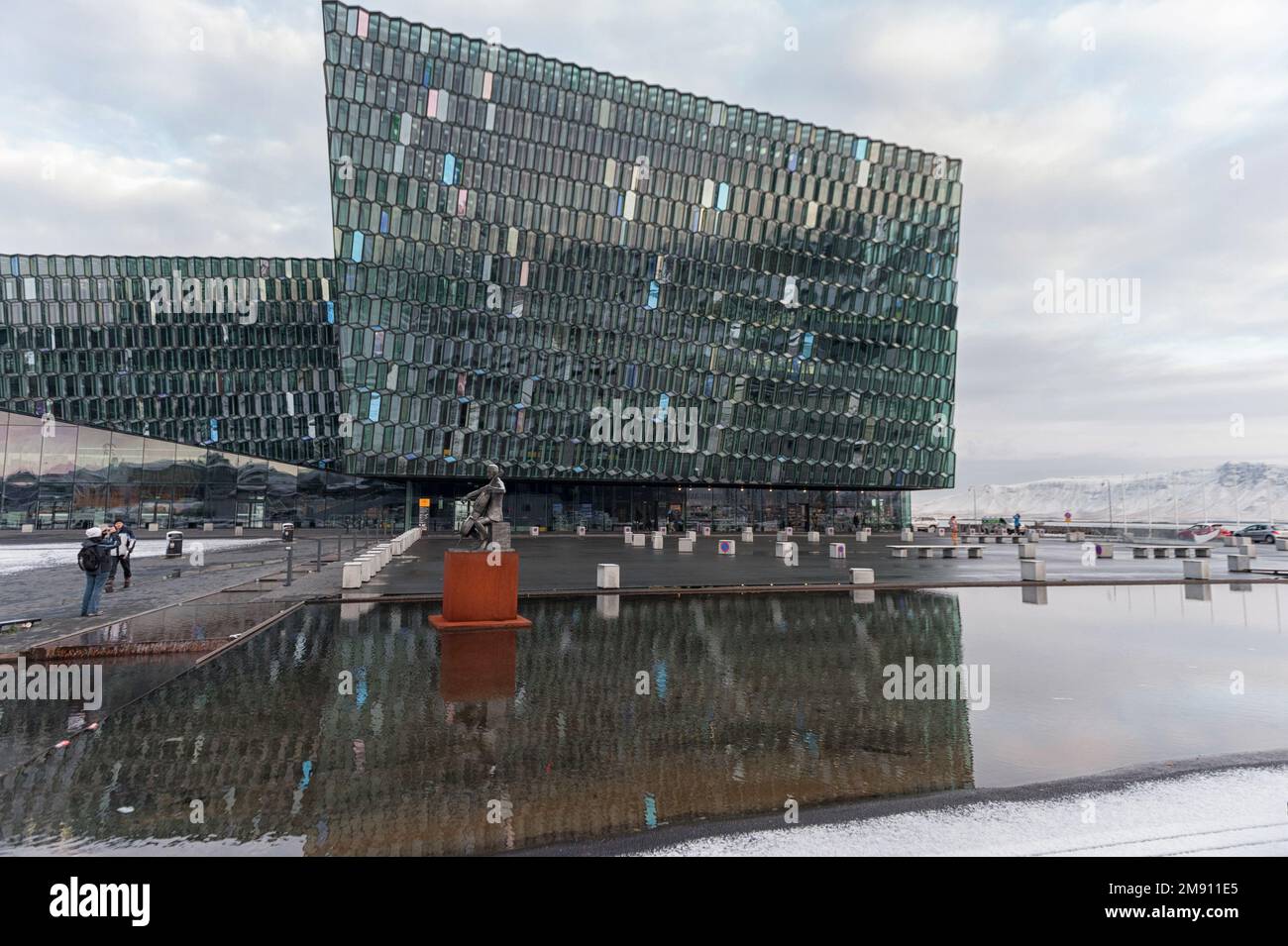 Reykjavik Opera House. Snowy Day. Iceland Stock Photo - Alamy