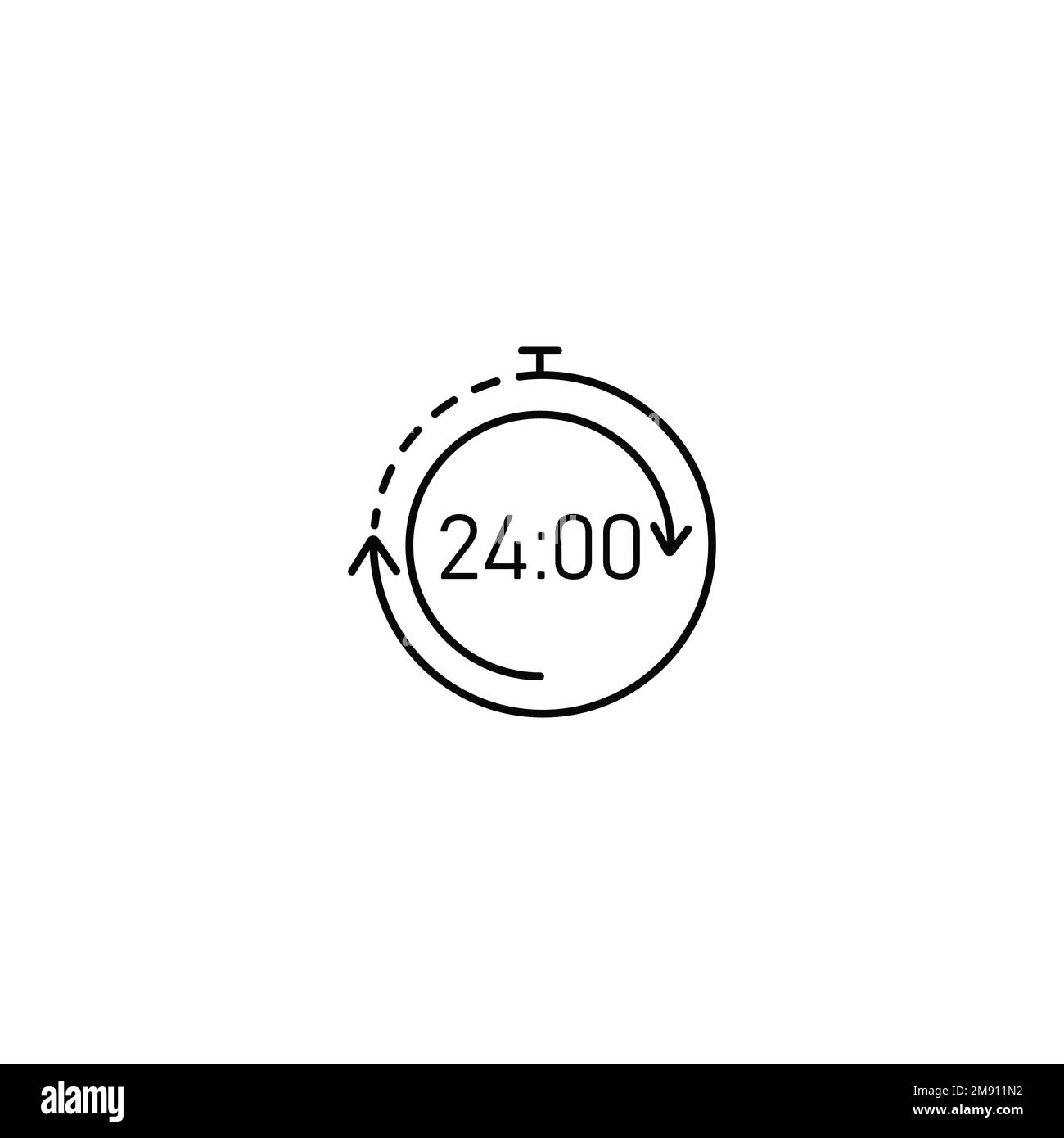 Time And Clock Line Icons Vector Linear Icon Set Stock Vector Image