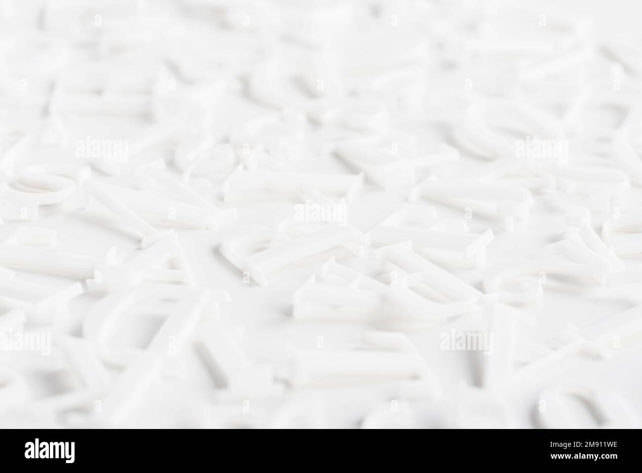 White letter board letters on a white background, copy space Stock ...