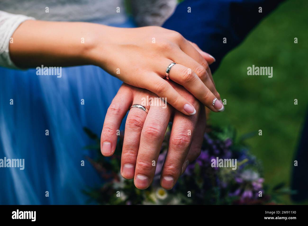 Husband wife wedding rings hi-res stock photography and images - Alamy