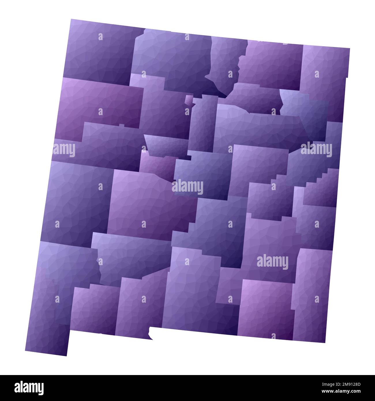 New Mexico map. Geometric style US state outline with counties ...