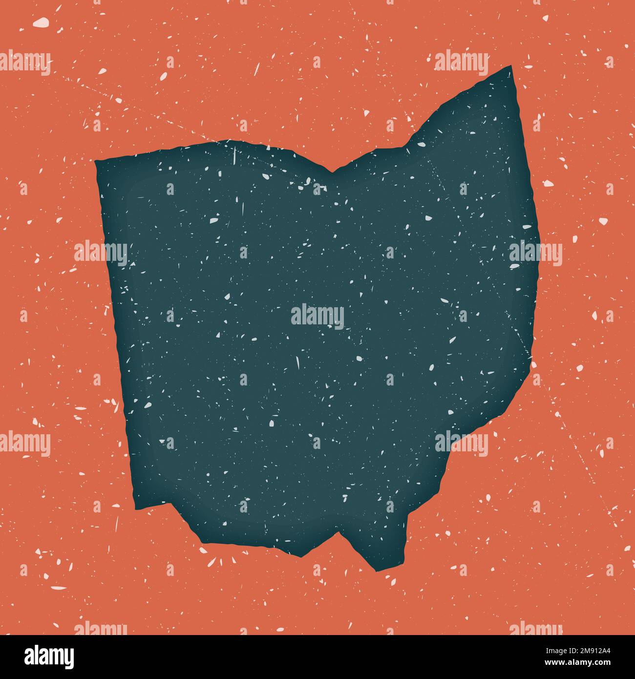 Ohio vintage map. Grunge map of the US state with distressed texture ...
