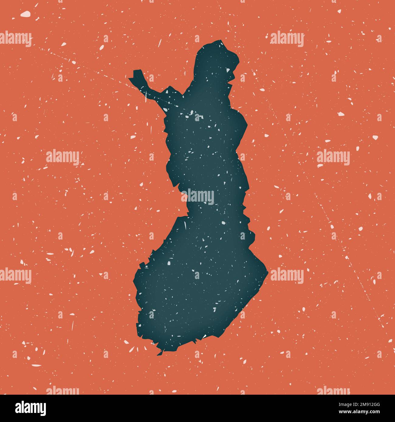 Finland vintage map. Grunge map of the country with distressed texture ...