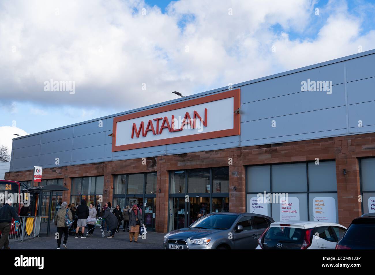 Exterior Signage of the Matalan clothing store at the Merry Hill ...