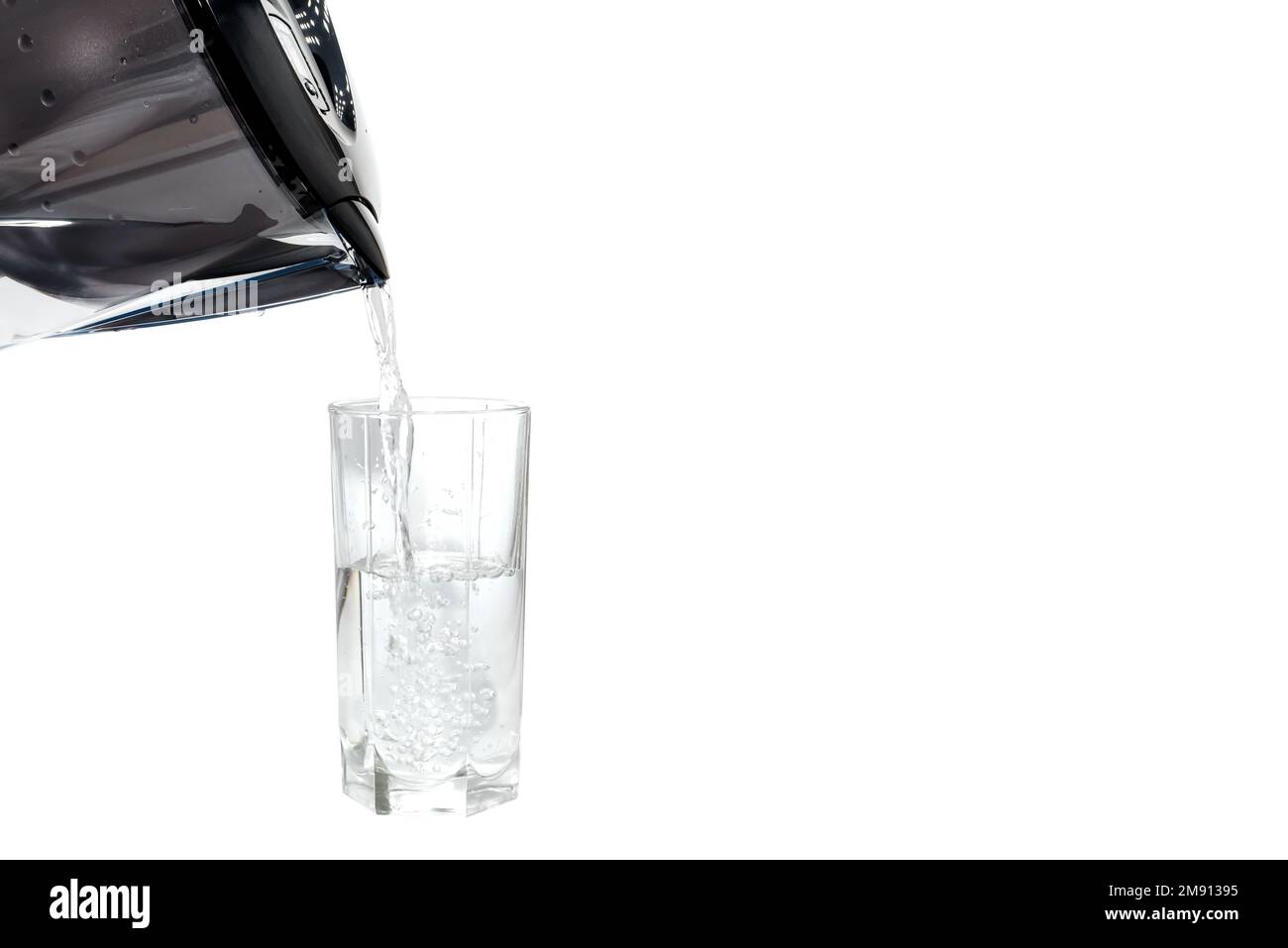 Filter for purification of drinking water from impurities on a white ...