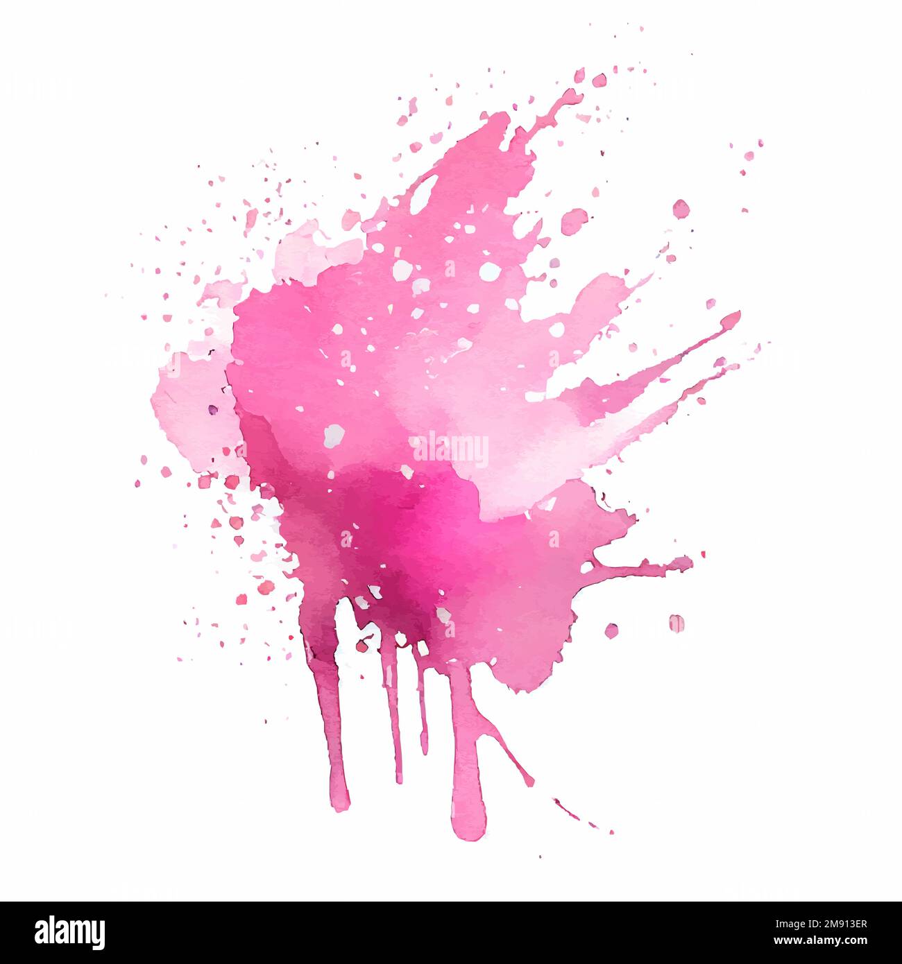 Pink Watercolor Paint Splash Isolated Stock Vector Image & Art - Alamy