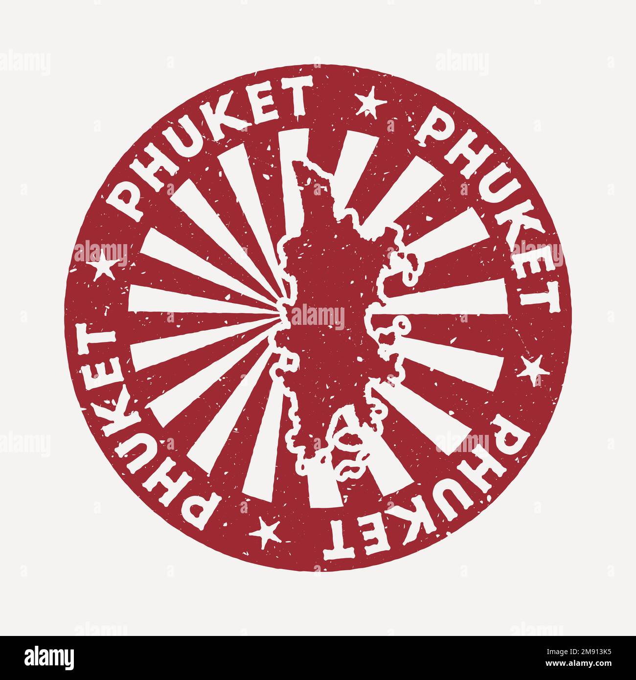 Phuket stamp. Travel red rubber stamp with the map of the island ...