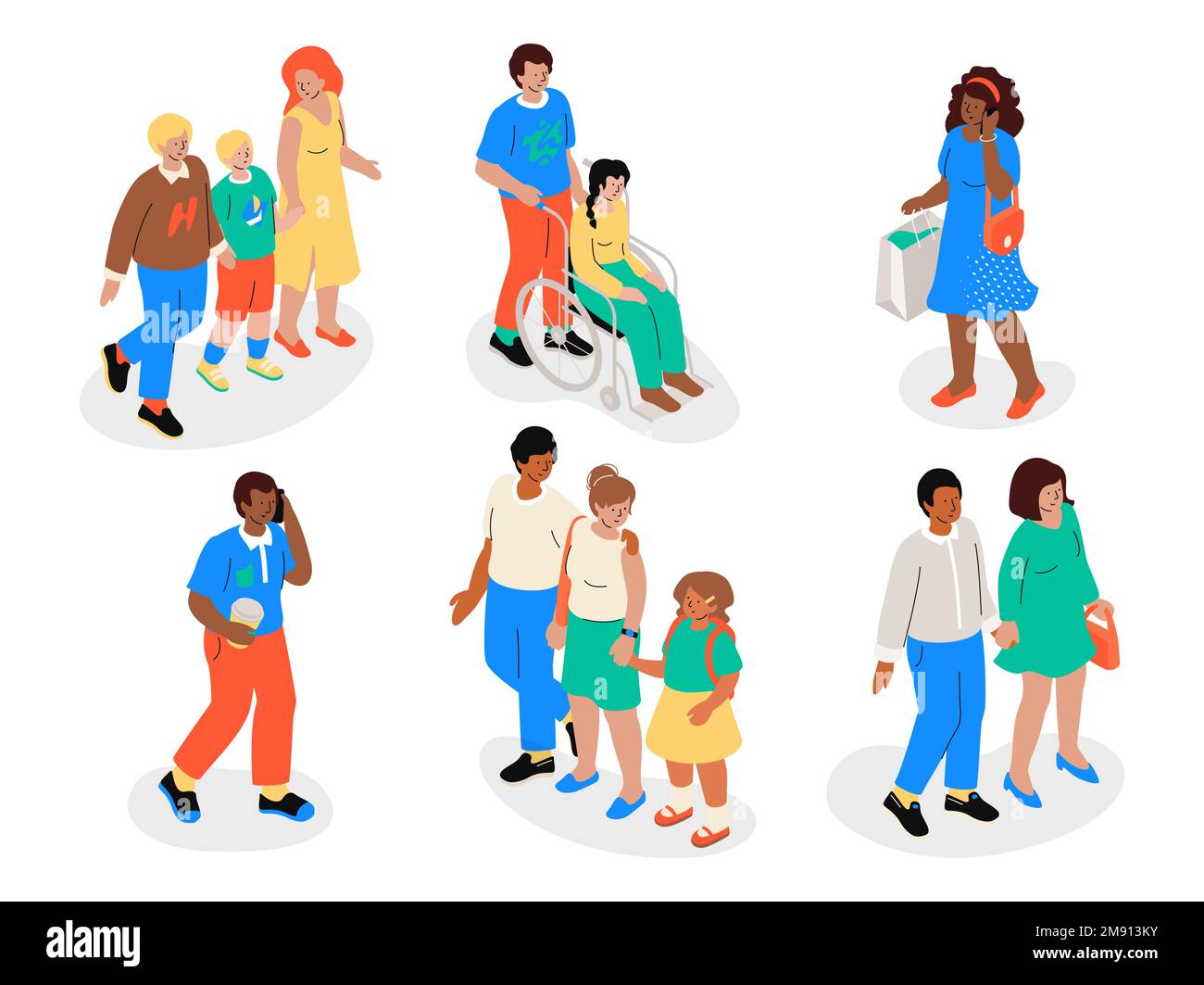 Groups of people - flat design style illustration set Stock Vector ...