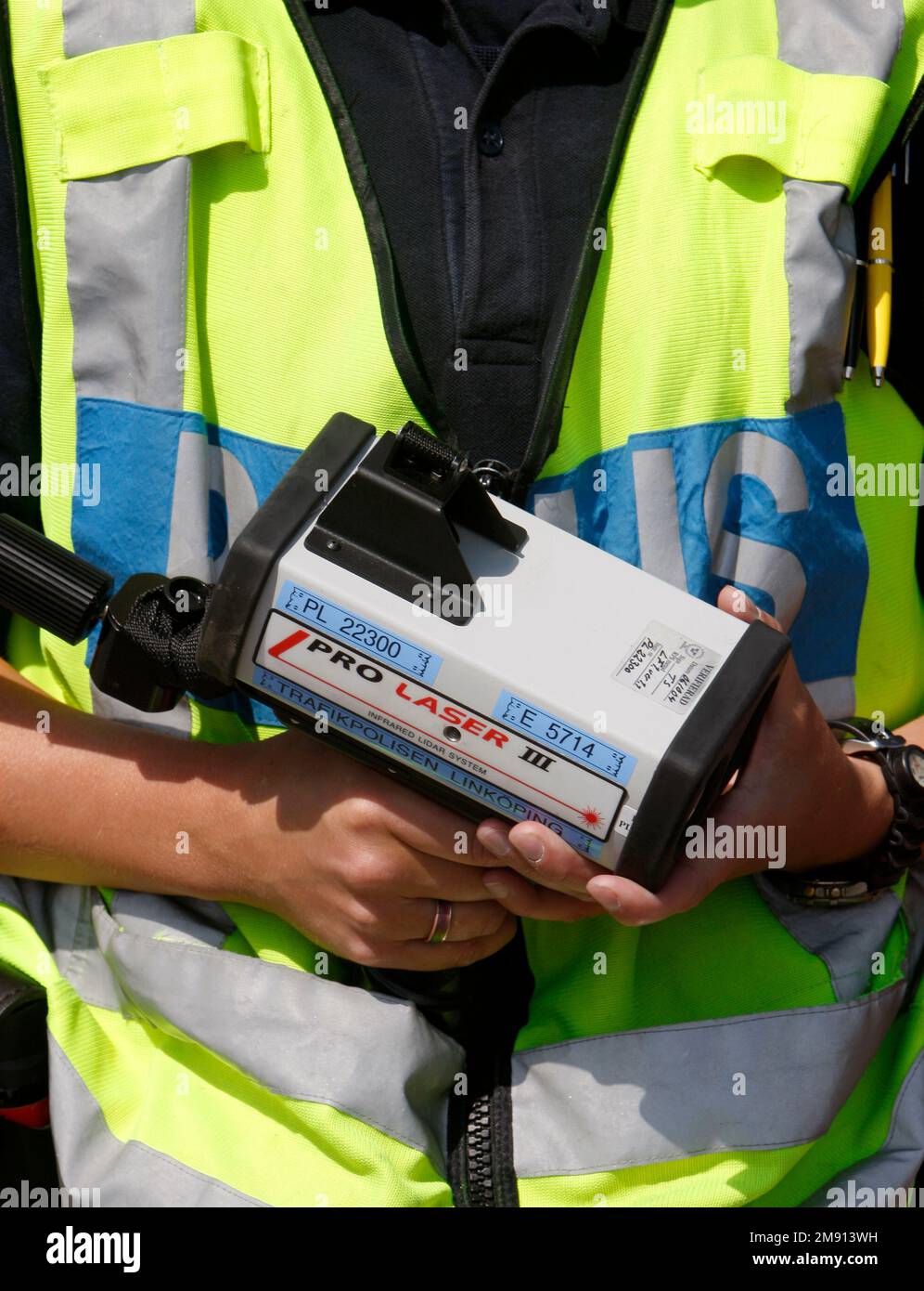 The police monitor the speed, Linköping, Sweden Stock Photo - Alamy