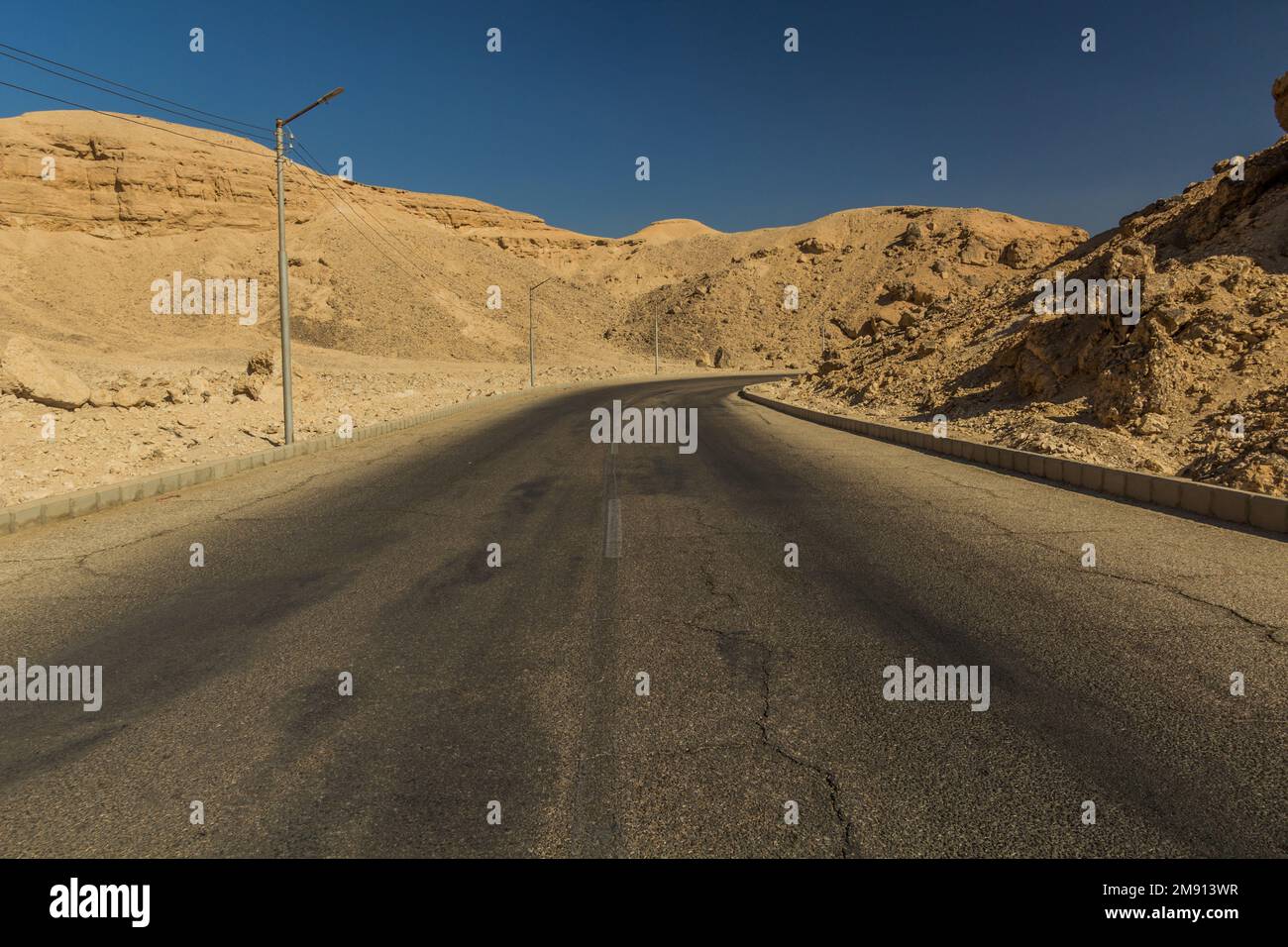 Road to the Valley of the Kings at the Theban Necropolis, Egypt Stock ...
