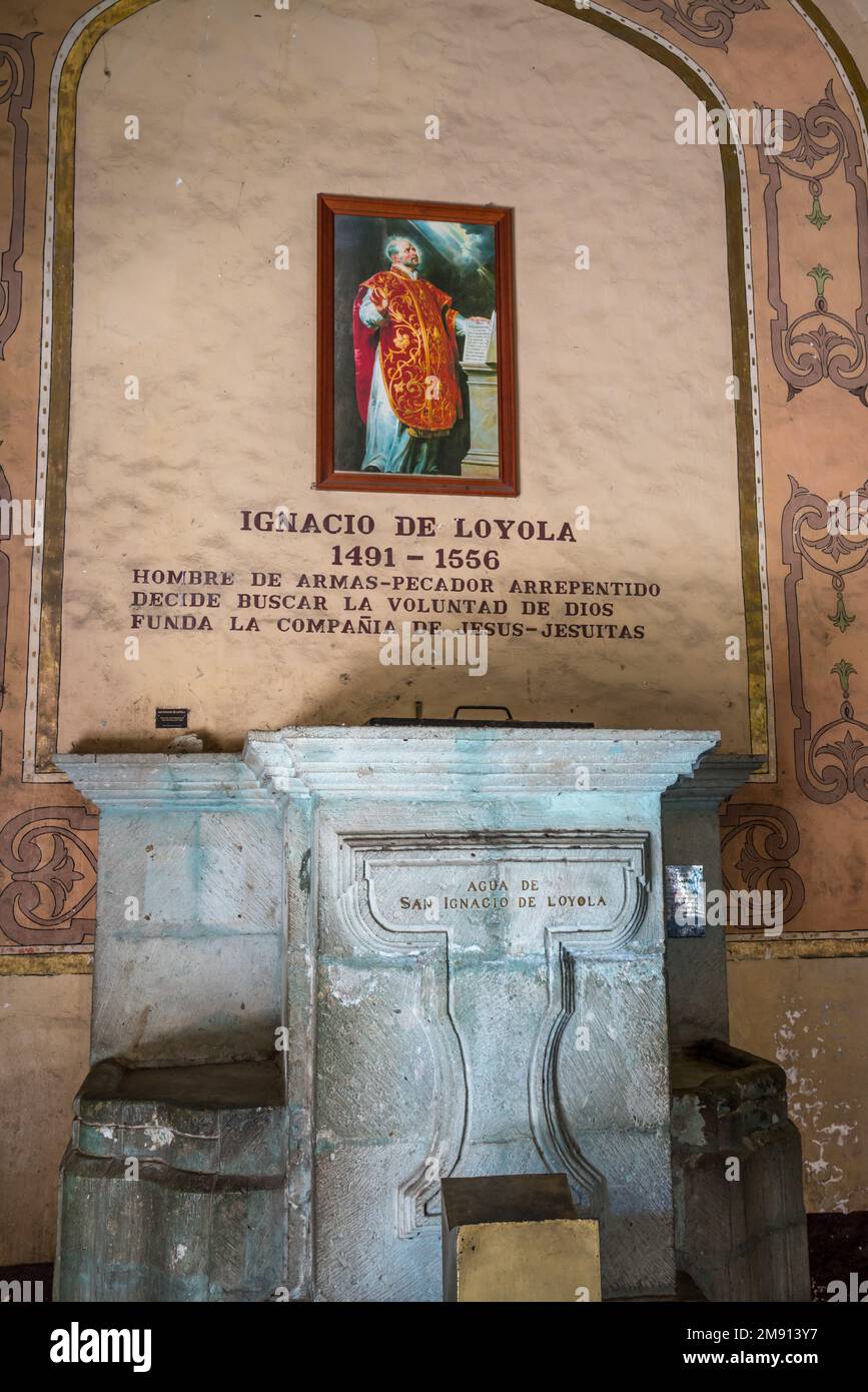 A shrine to Ignacio de Loyola in the Temple or Church of the Campania ...